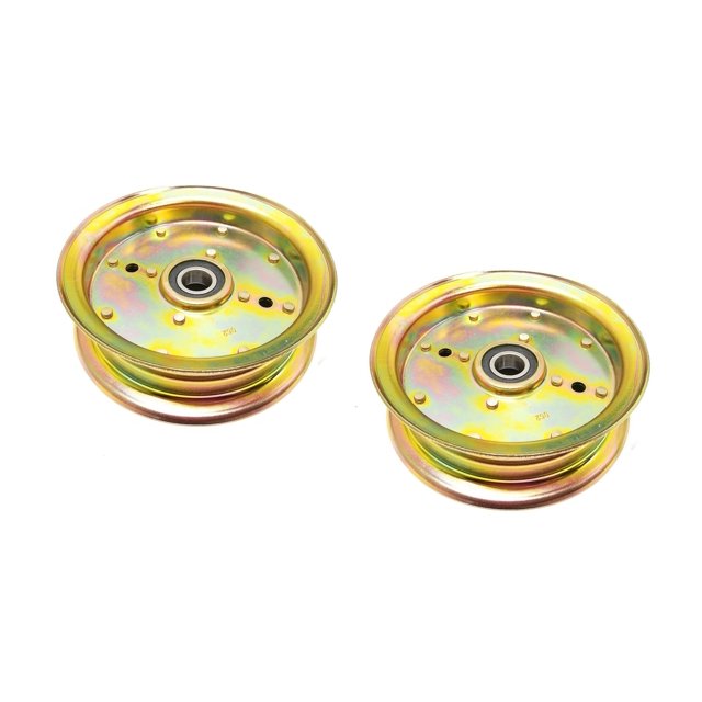 2 Flat Idler Pulleys Heavy Duty Replaces 539132728, 539131148 ...