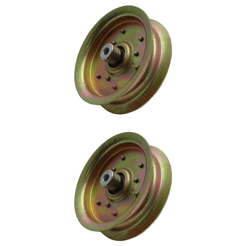 (2) Replacement Flat Idler Pulleys for Poulan Pro 541ZX 54" Riding Zero ...