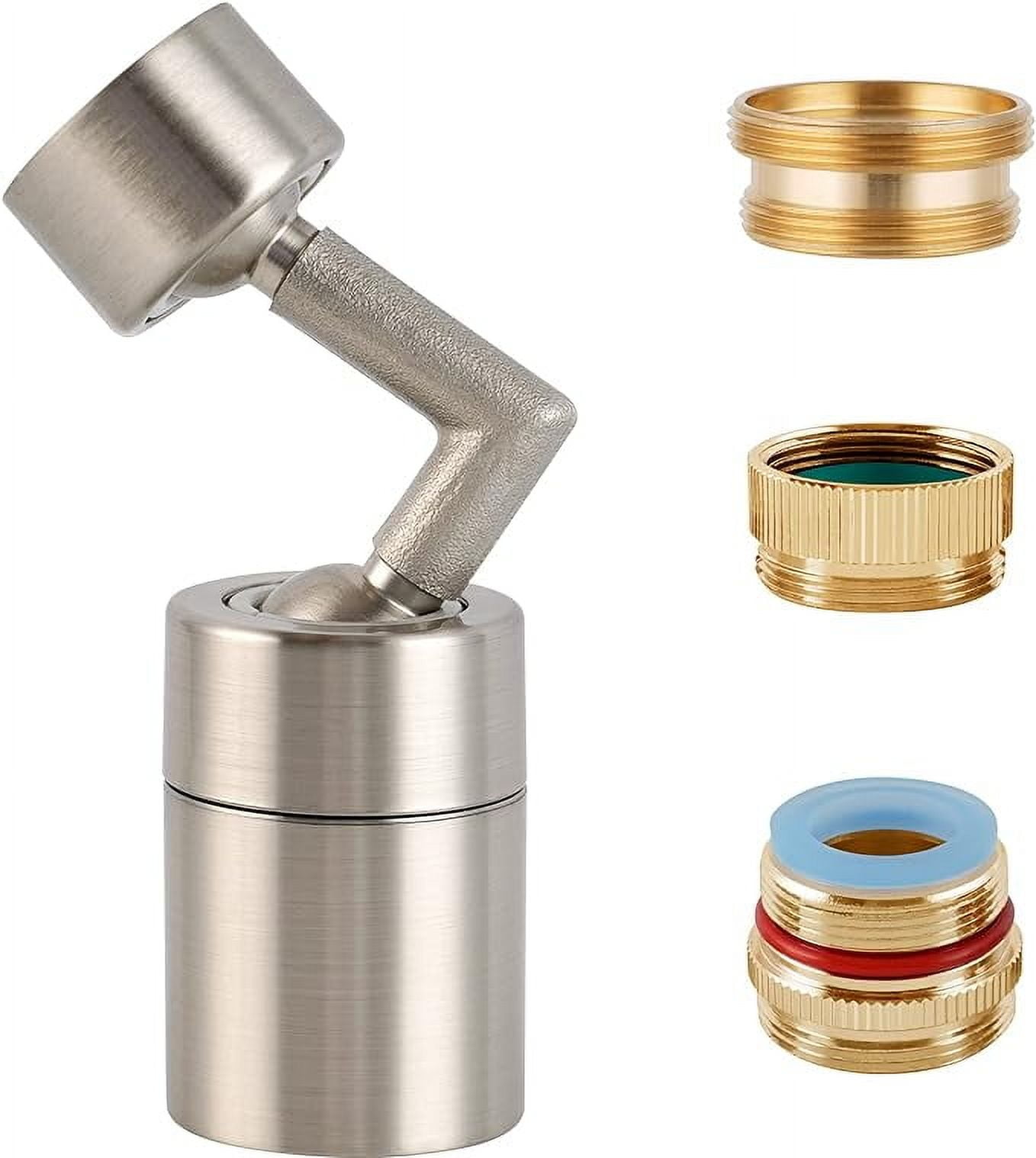 2-Flow Bathroom Faucet Aerator with 3 Adapters, 720-Degree Swivel ...