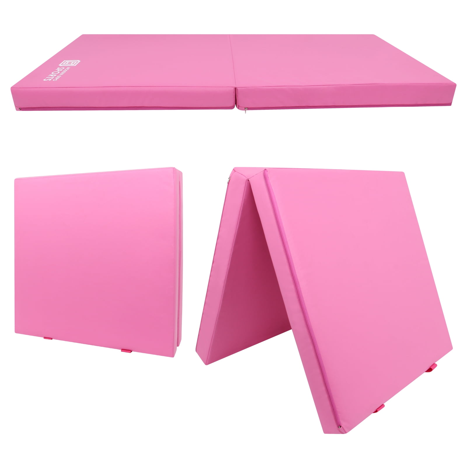 2-Folding Exercise Mat for Kids, 6'X3'X4" Foldable Gymnastics Mat, Home ...