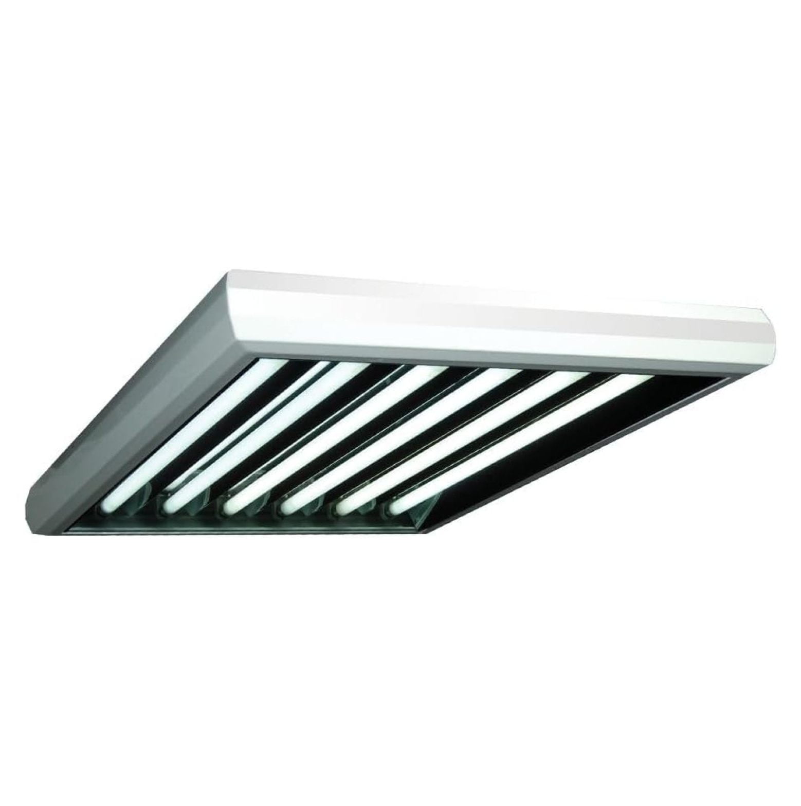 2 Foot 6 Lamp High Output T5 Fluorescent Grow Light Fixture, (6) 6400K ...