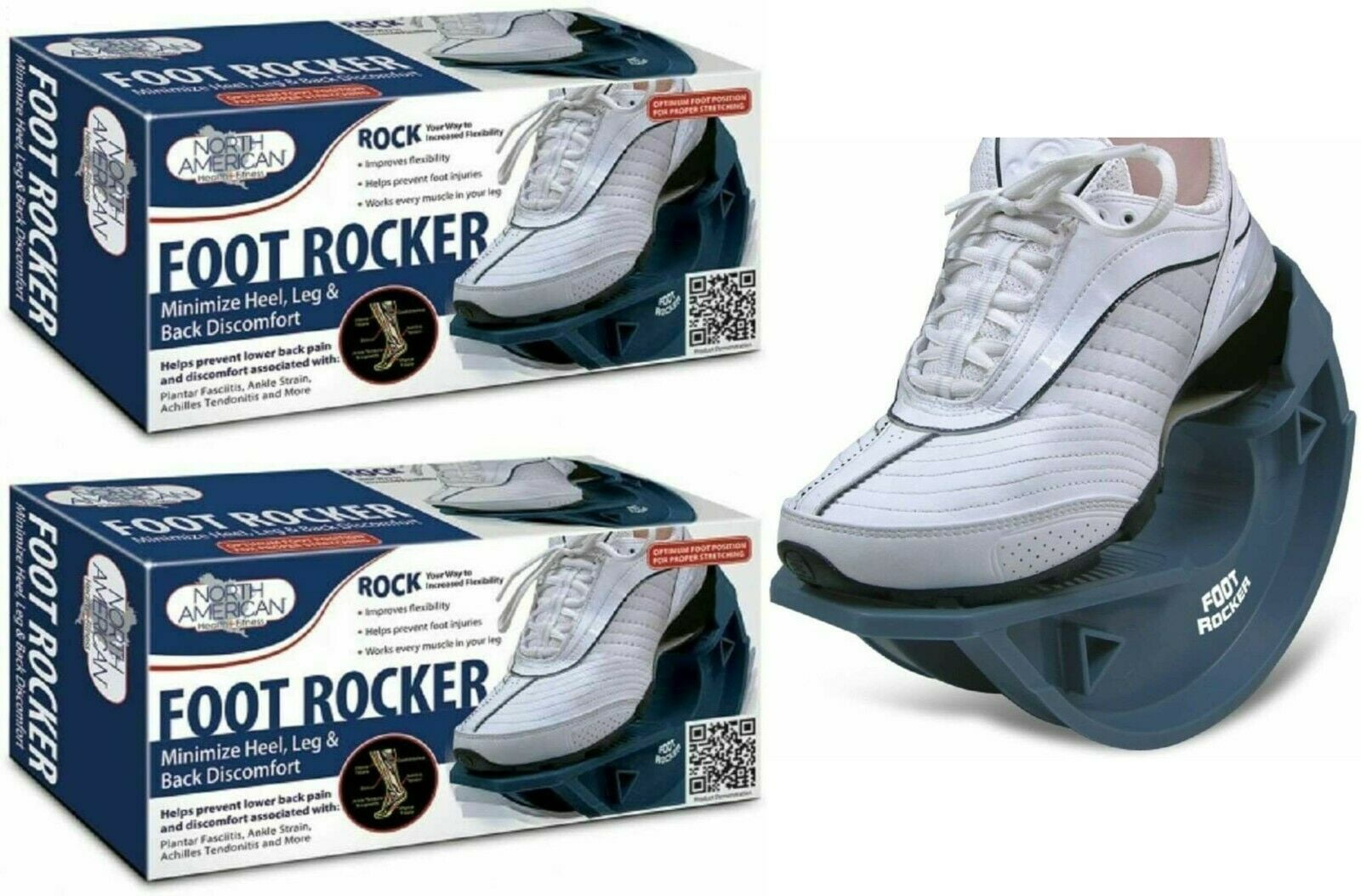 2-Foot Rocker Blue -Optimal Foot Position for Flexibility - Exerciser ...