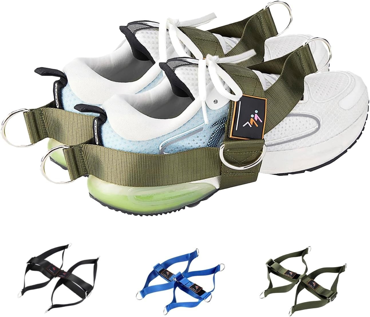 2 Foot Strap for Machine Fitness Attachment Ankle Straps Glute Kickback ...