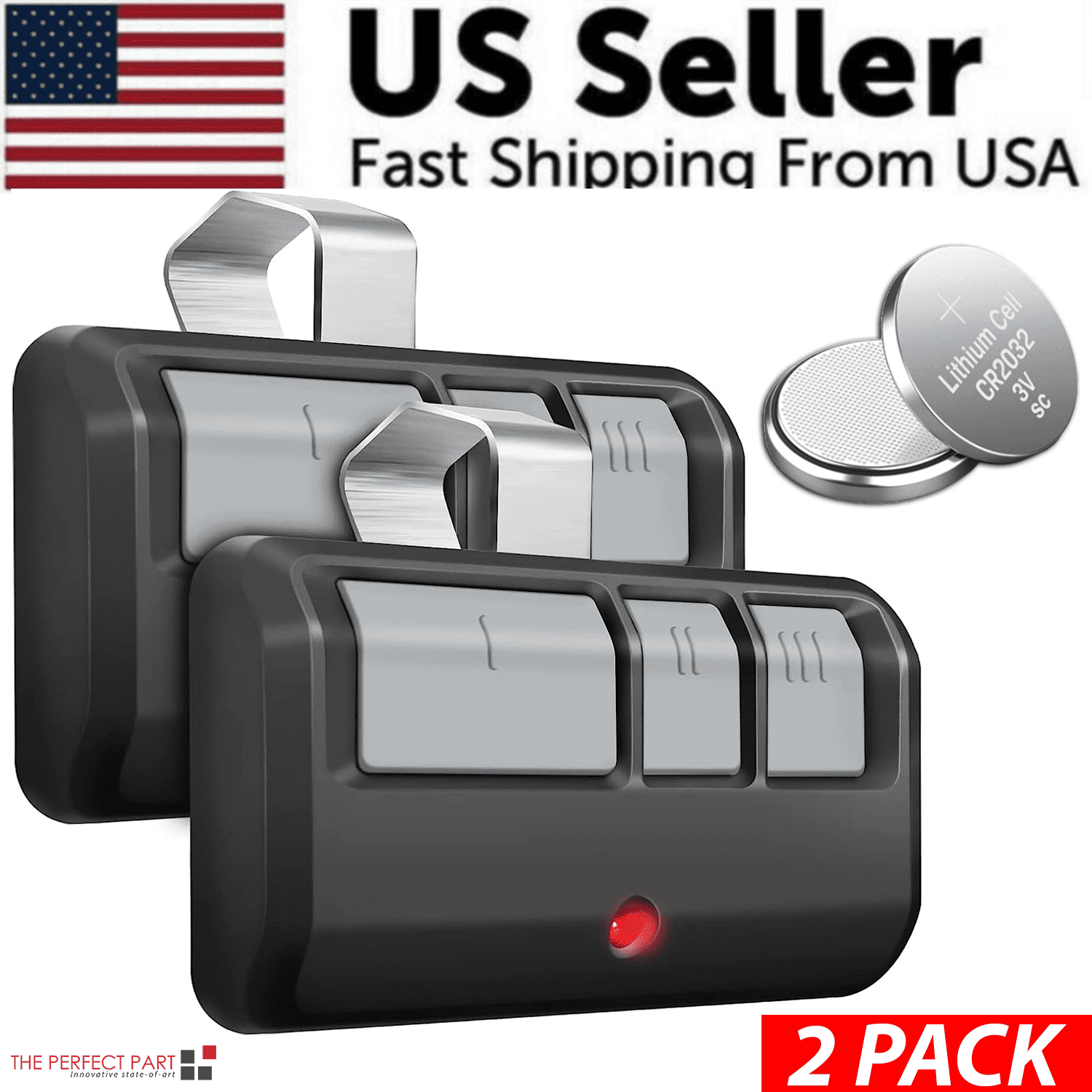 2 For Chamberlain LiftMaster Garage Door Opener Remote 893LM 953EV-P2 ...