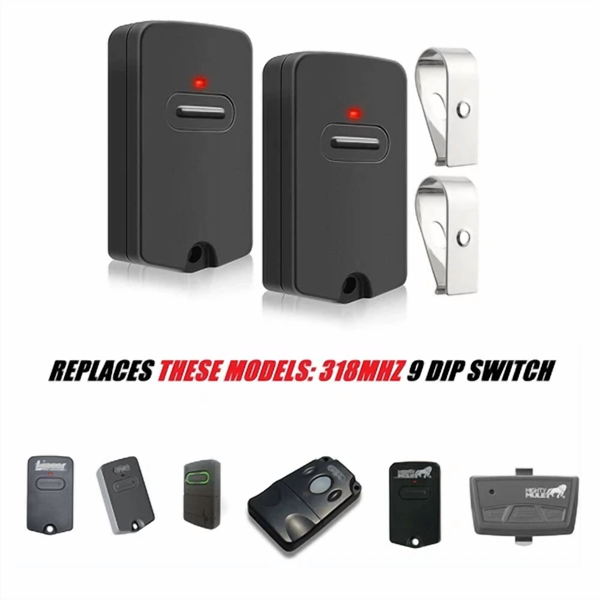 2 For Gto Mighty Mule Gate Opener Remote Control Transmitter Rb741 ...