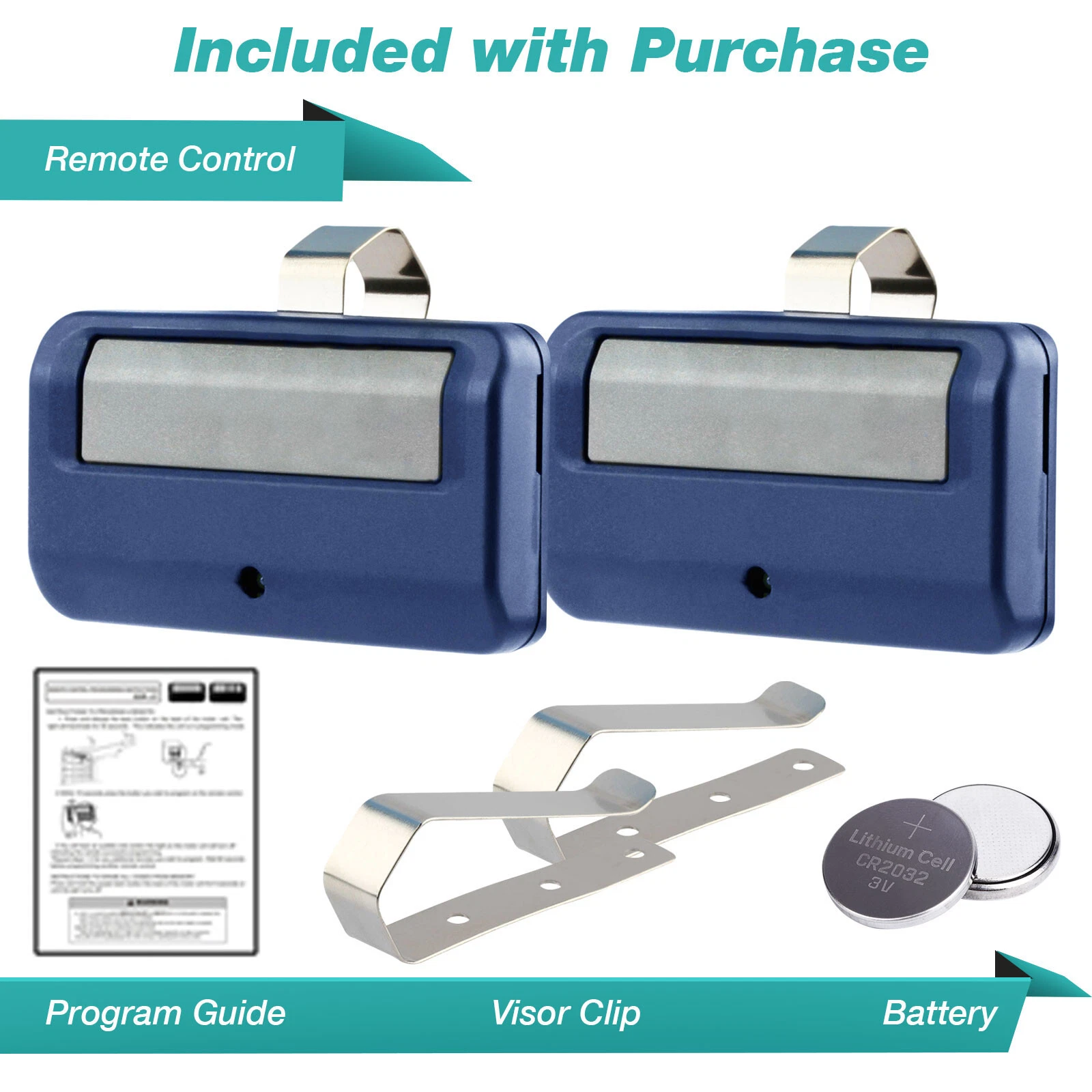 2 For Liftmaster 81Lm Garage Gate Door Opener Remote Green Learn Button ...