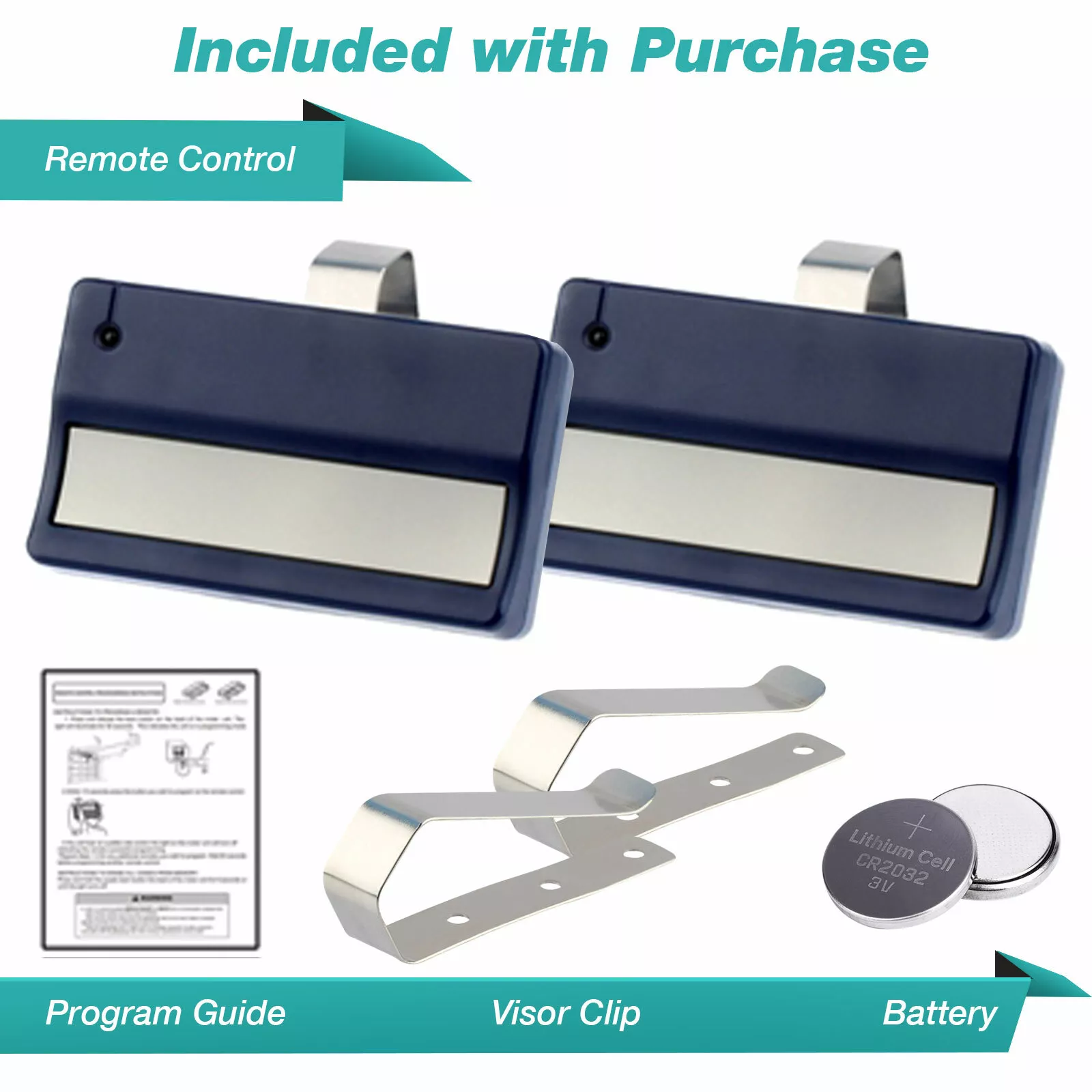 2 For Liftmaster 971LM (1-Button) Garage Door Opener Remote HBW1241 ...