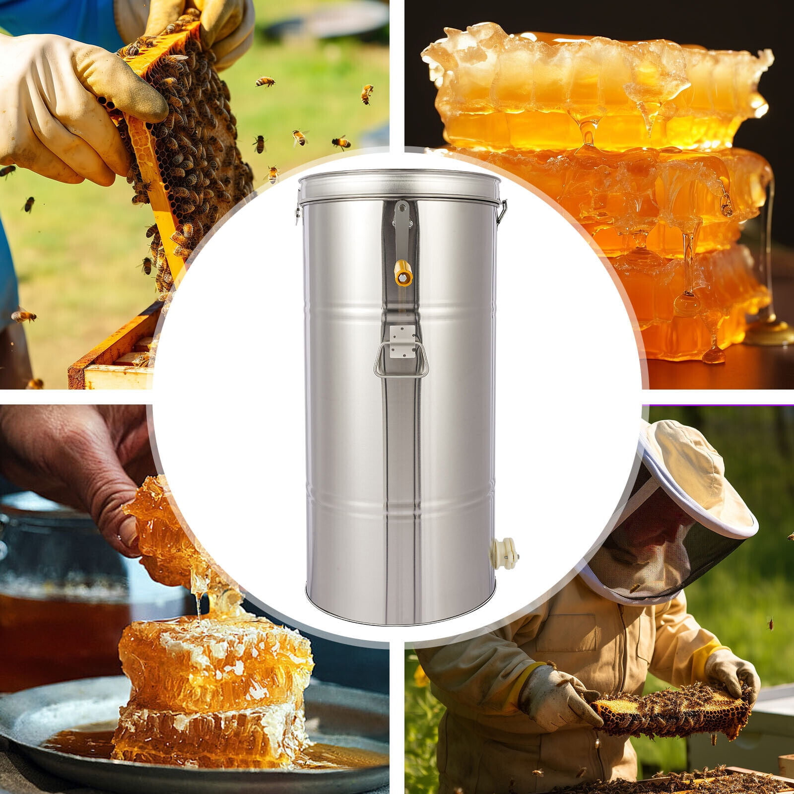 2-Frame Honey Extractor Manual Honey Extractor Honey Spinner Drum ...