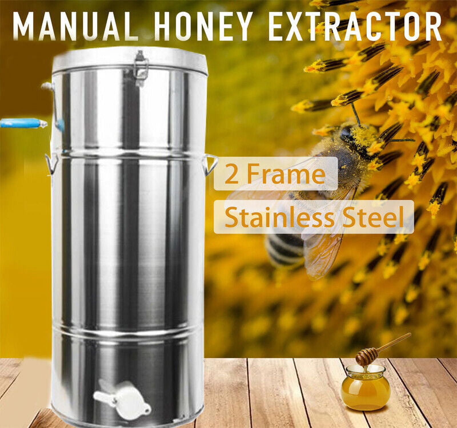 2-Frame Honey Extractor Manual Honey Extractor Honey Spinner Drum ...