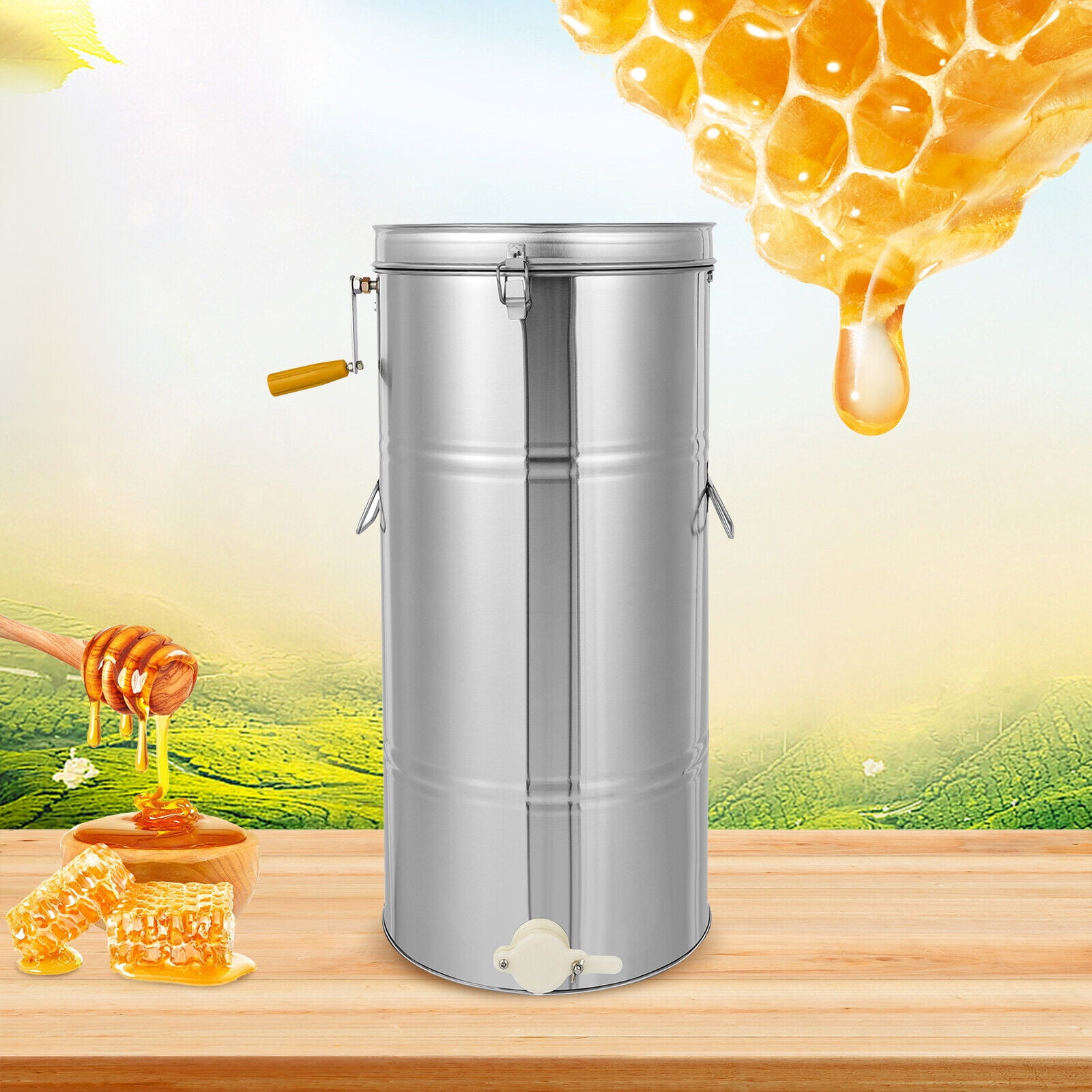 2-Frame Honey Extractor Manual Honey Extractor Honey Spinner Drum ...
