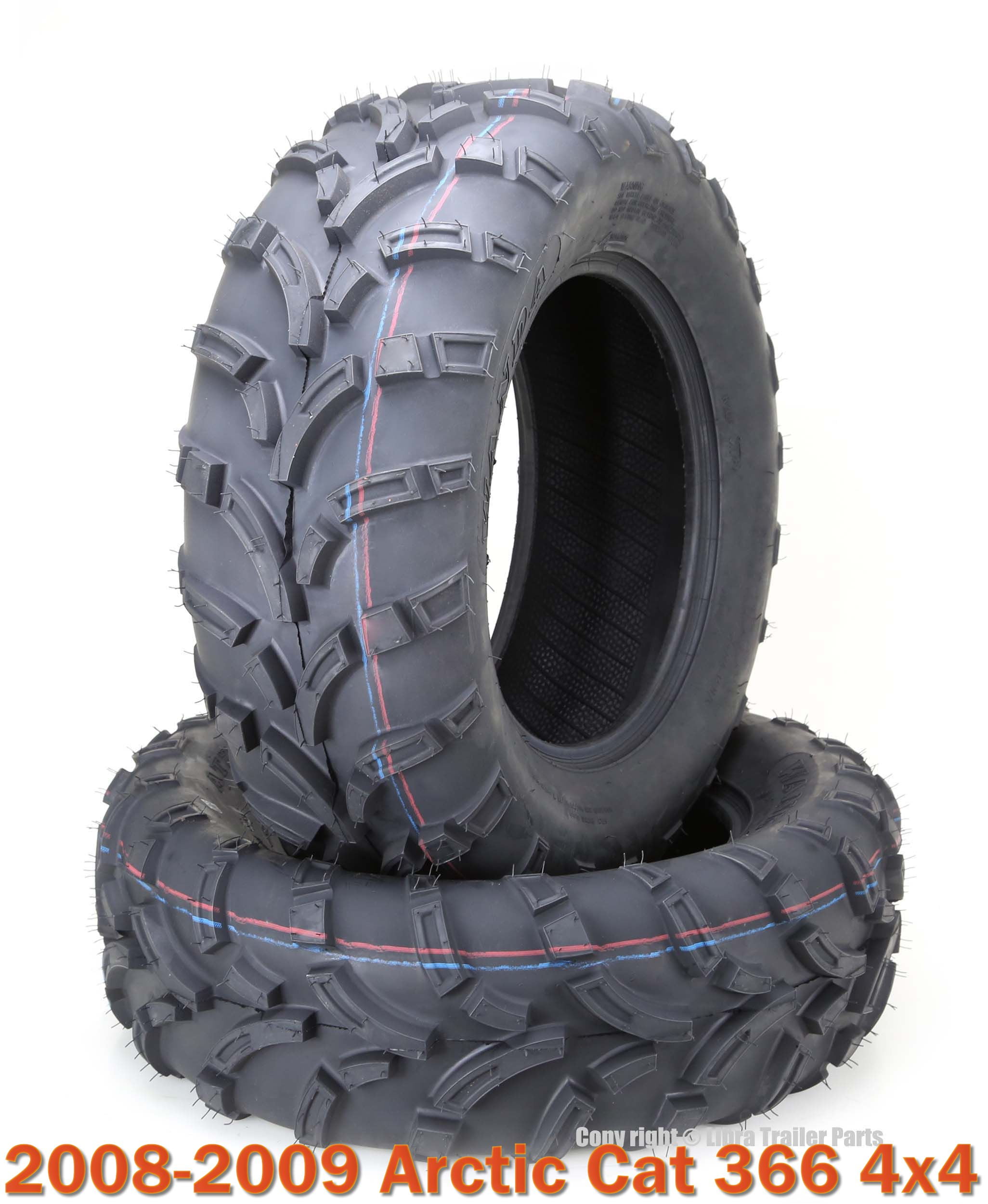 2 Front ATV Tire Set 24x8-12 24x8x12 for 2008-2009 Arctic Cat 366 4x4 ...