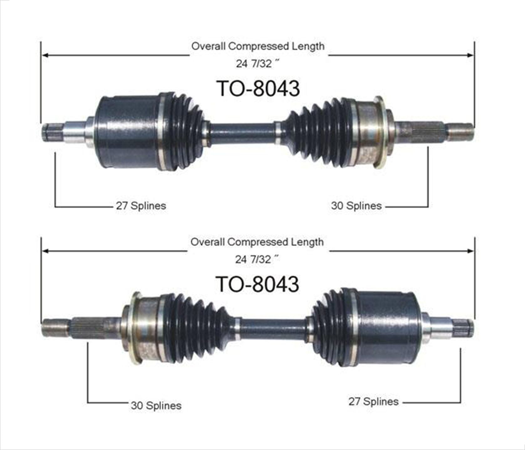 2- Front Complete CV Shaft Axles for Toyota 4 Runner 1996-2002 Four ...