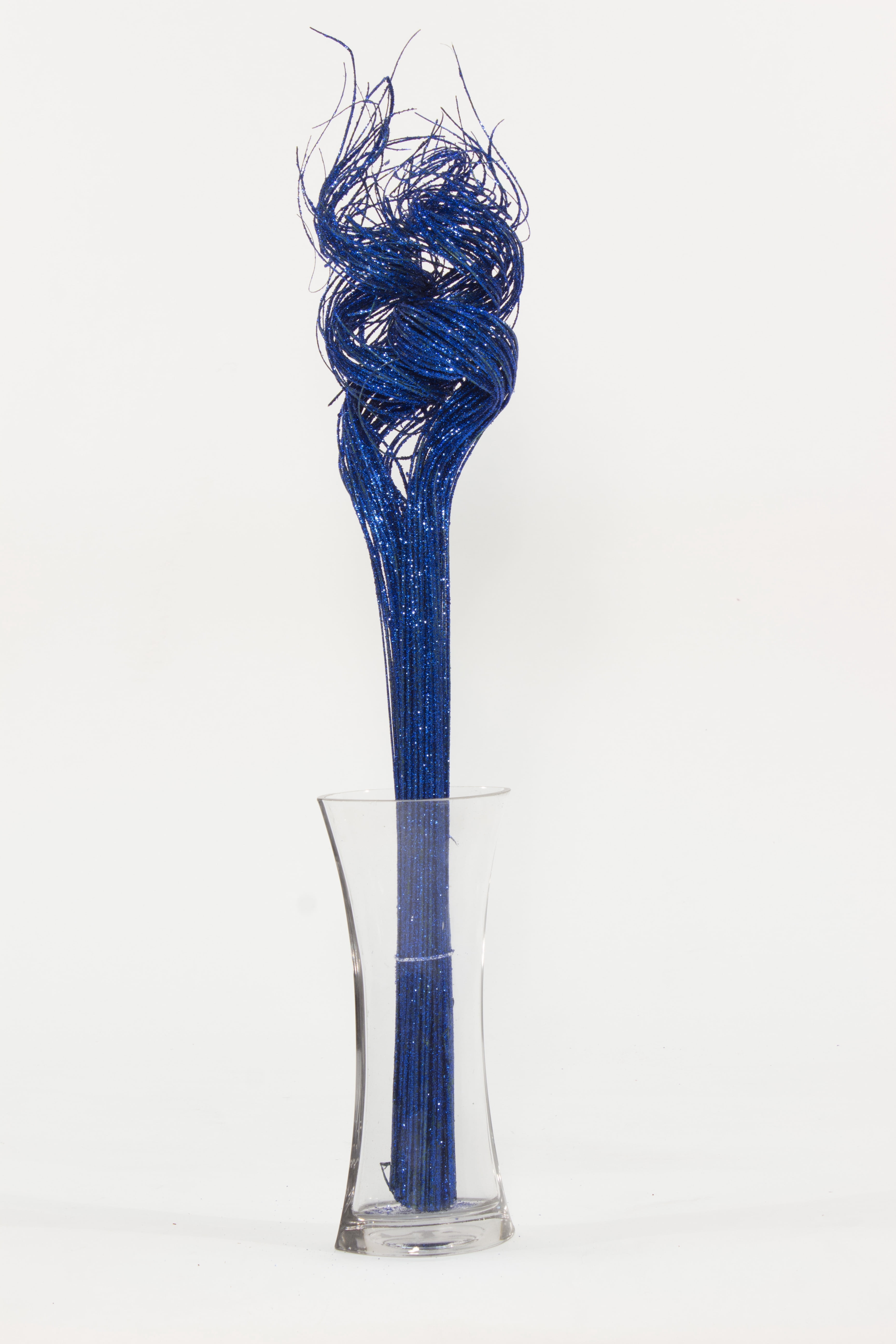 2 Ft Glitter Sparkle Royal Blue Curly Ting - Walmart.com
