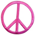 2" Fuchsia/Hot Pink Peace Sign - Iron on Applique/Embroidered Patch ...