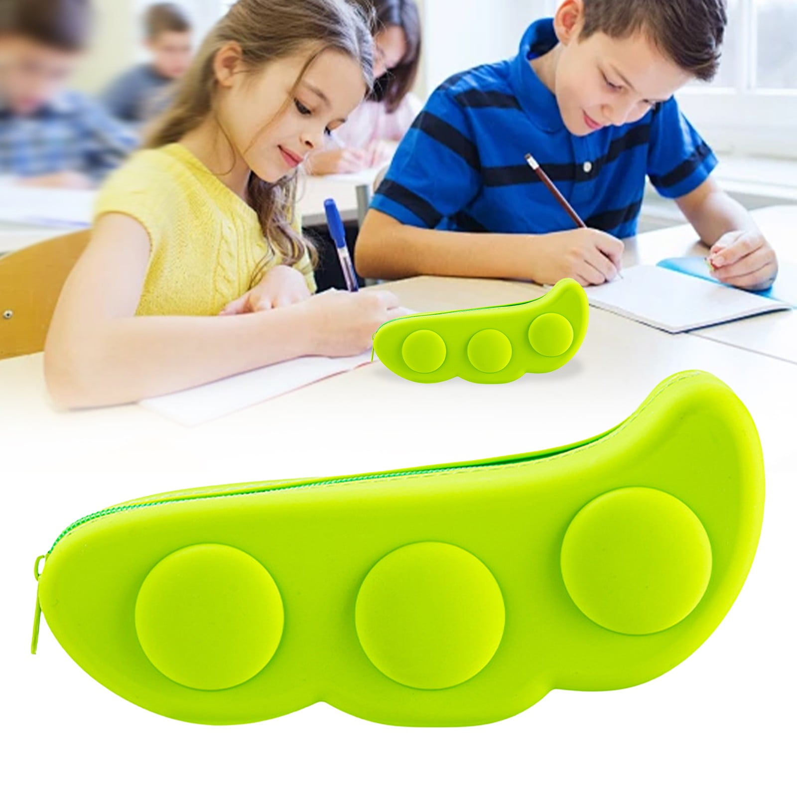 Under $2, Fun Stationery Case, Plant-Themed Silicone Pen Case, Large ...