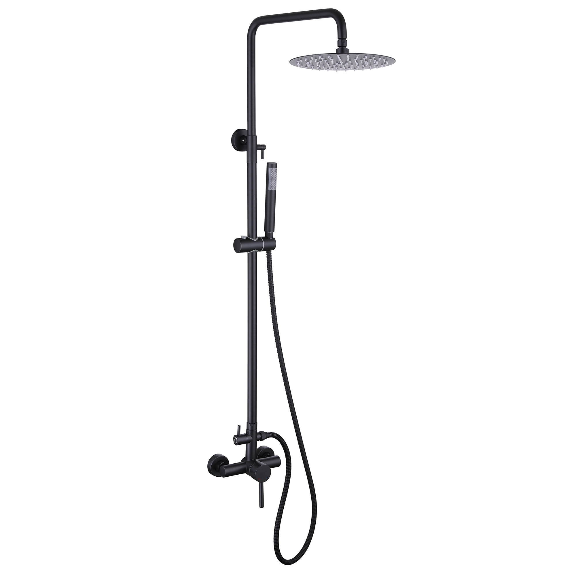 2-Function Outdoor Shower System, Wall Mounted Shower Faucet Set with ...