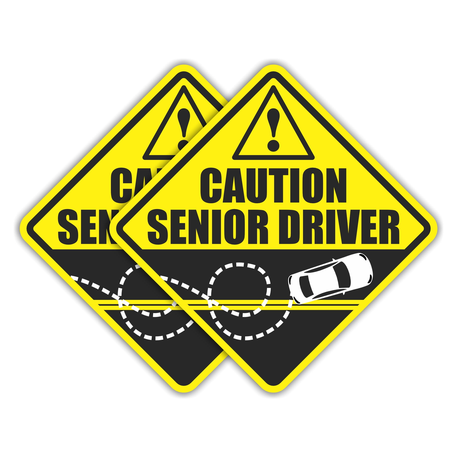 2 Funny Prank Caution Senior Driver Car Magnet Sign Gag Gifts For ...