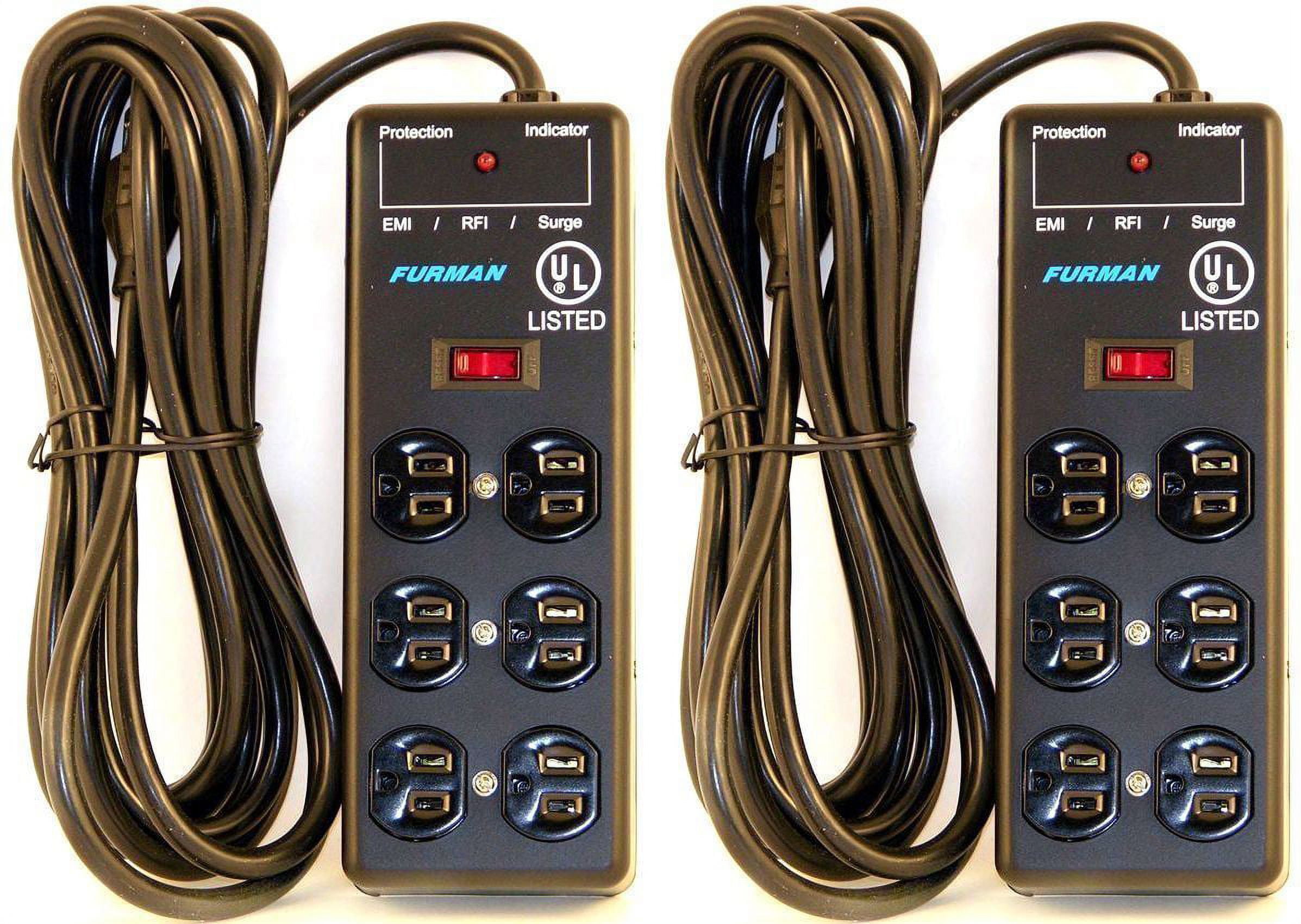 2 Furman SS-6B Plug 6 Outlet AC Surge Power Strips: Computer ...