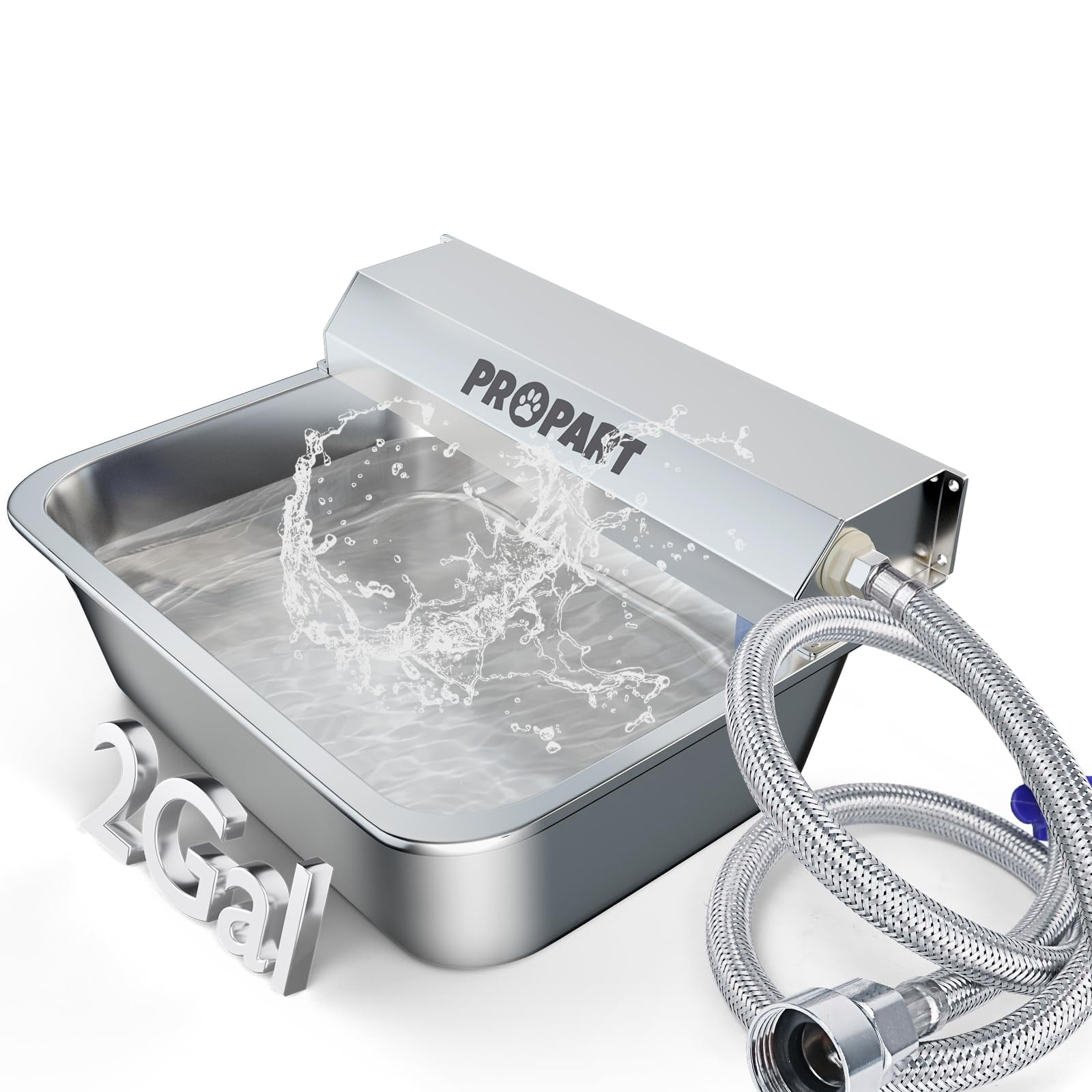 2 Gallon Automatic Dog SAF21 Water Dispenser, Stainless Steel Water ...