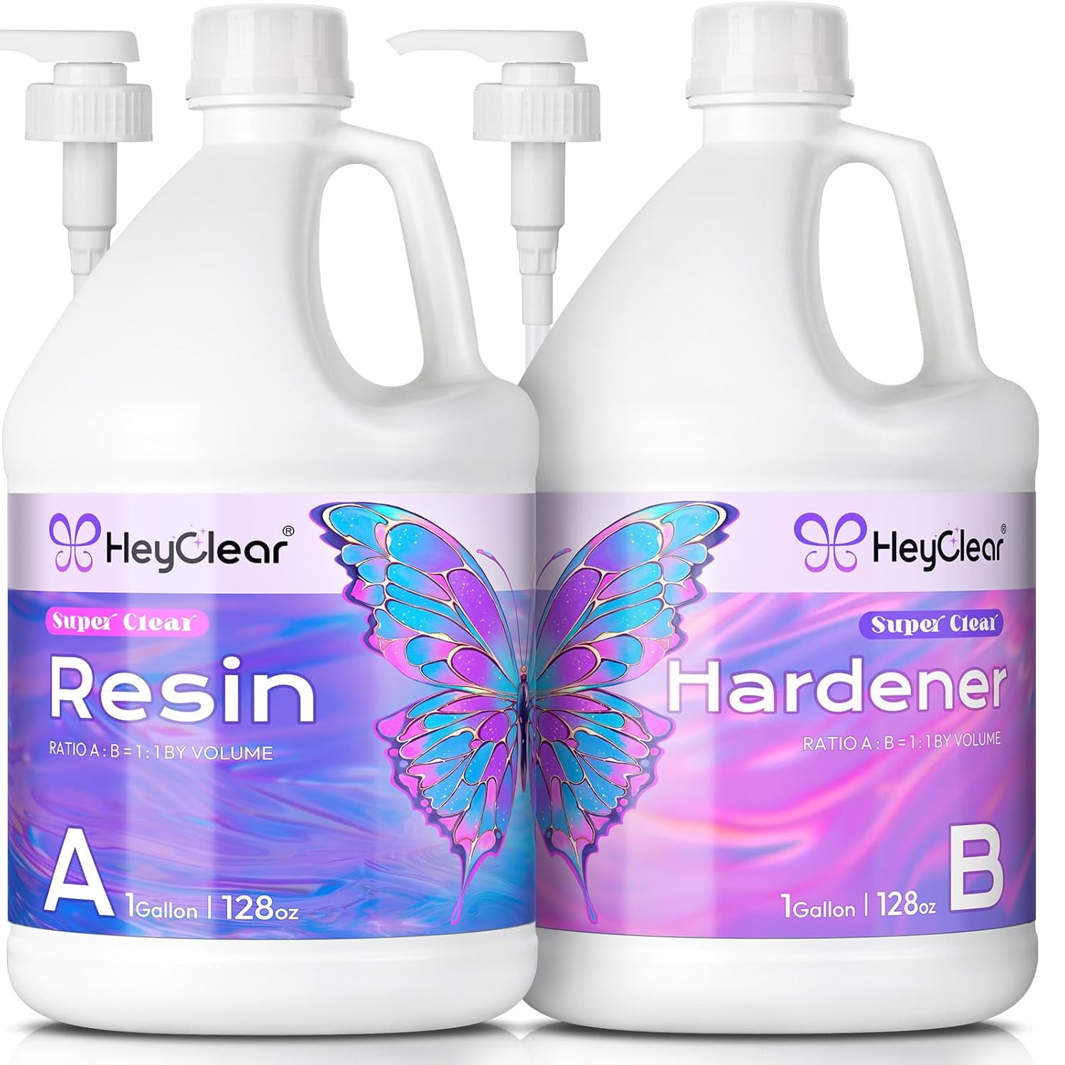 2 Gallon Epoxy Resin Kit with Pumps, Crystal Clear and Hard Upgraded 2 ...