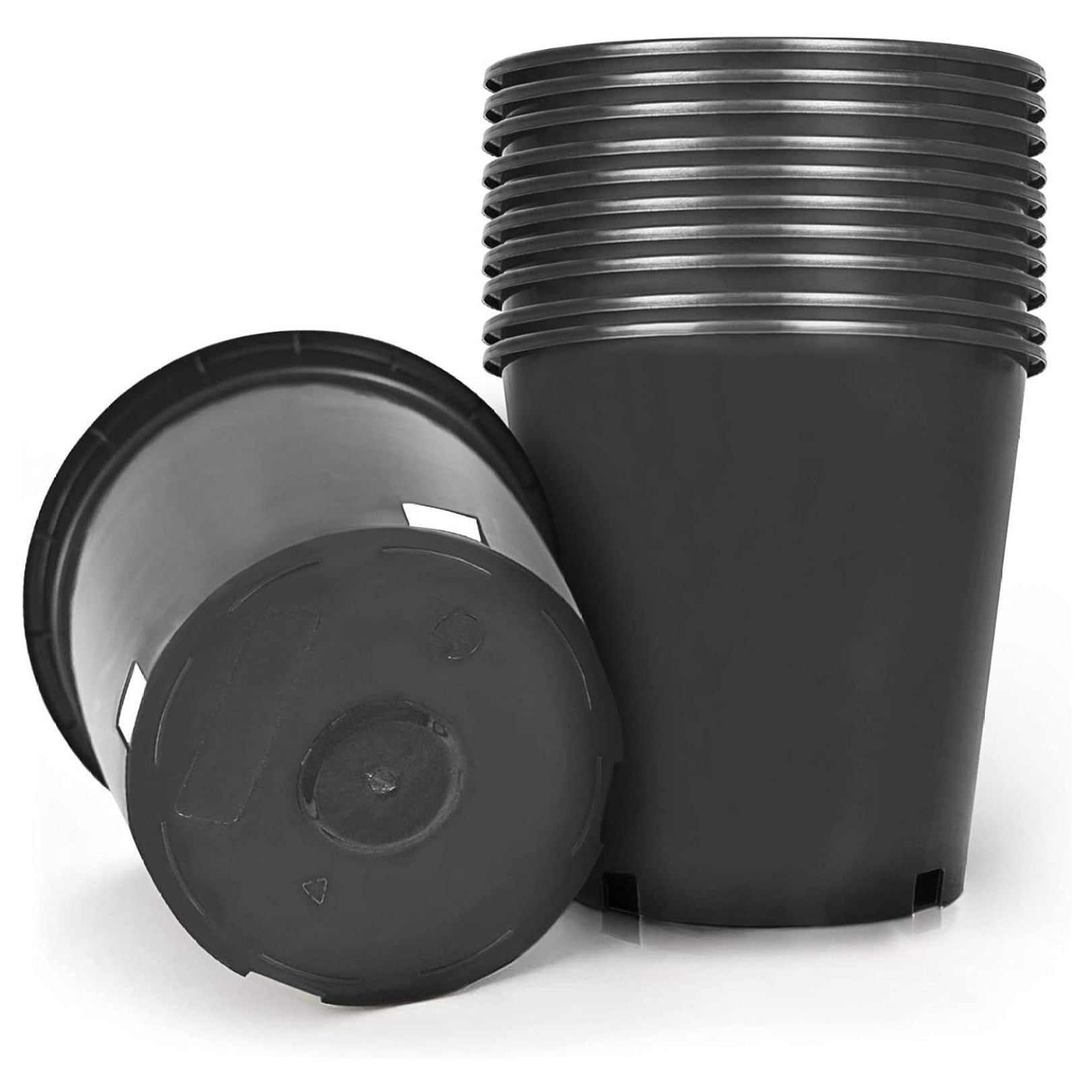2 Gallon Flexible Nursery Pots Gallon Pot with Drainage Holes Plastic ...