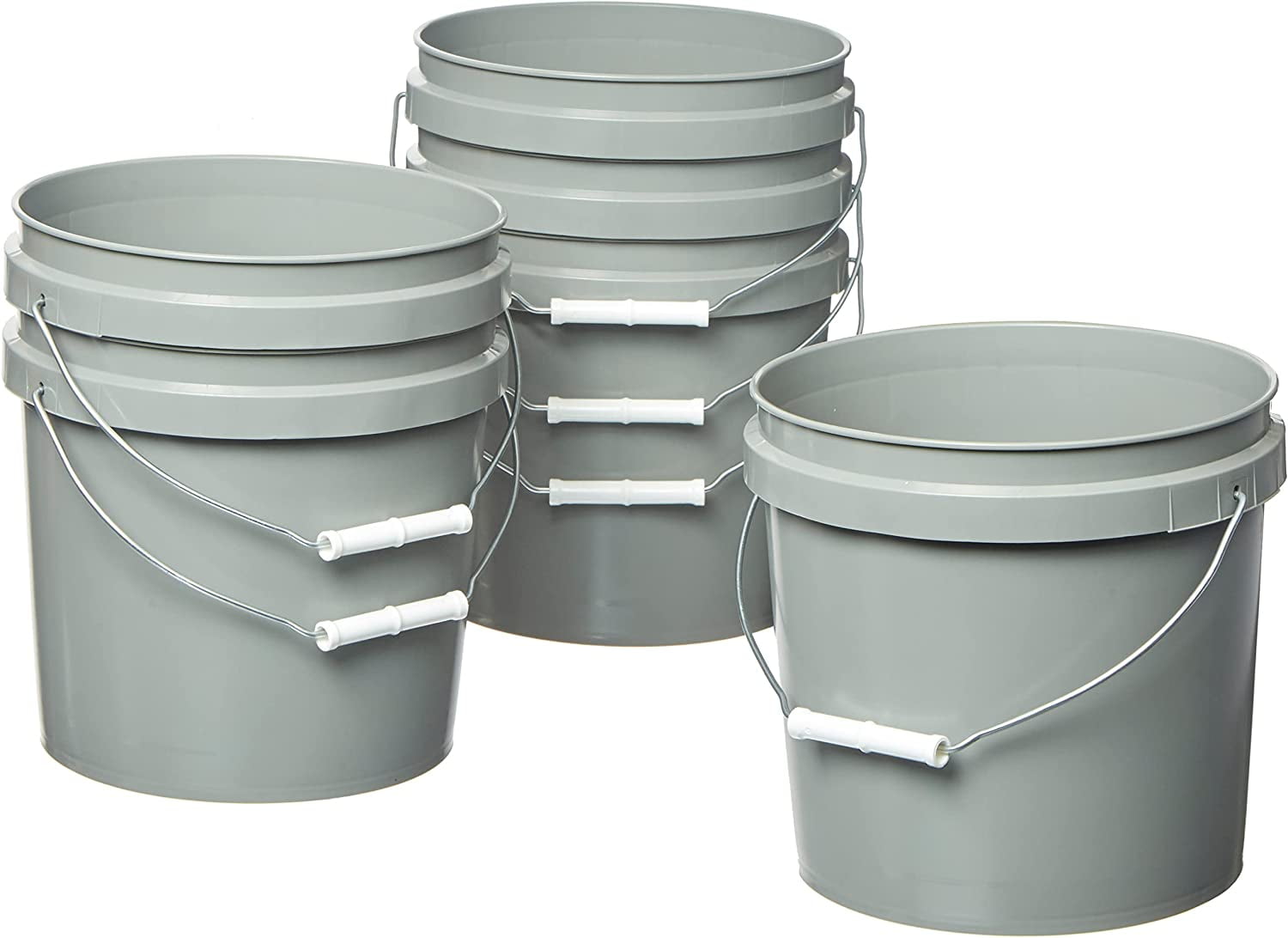 2 Gallon Food Grade Buckets, BPA Free Container Storage, Durable HDPE ...