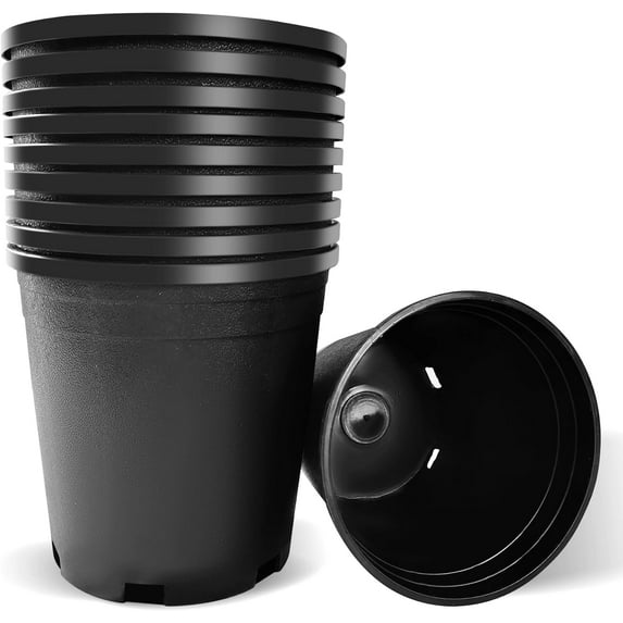 2 Gallon Nursery Pots Plastic Container Injection Molded Pot for Plants Flexible with Drainage ...