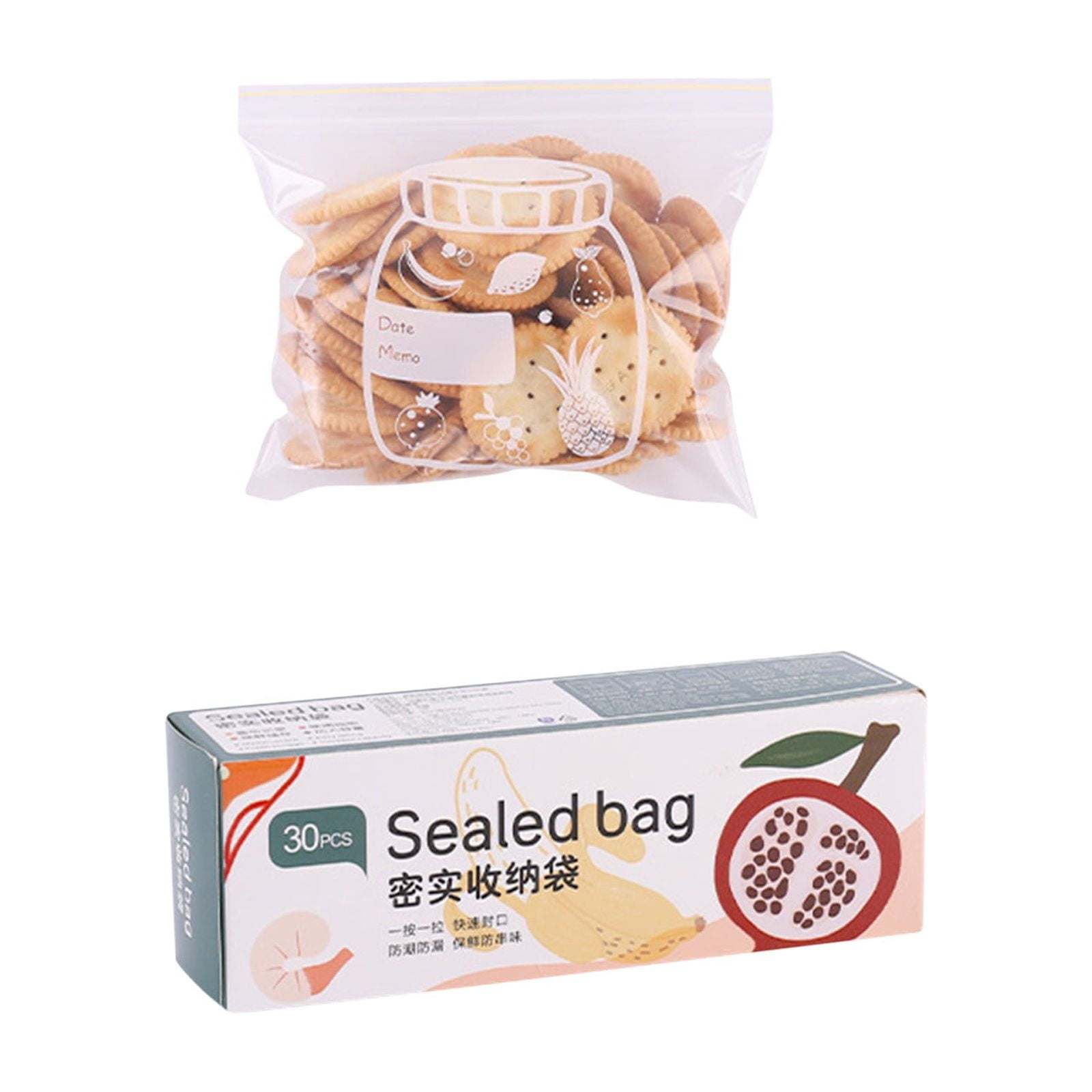 2 Gallon Plastic Storage Bags - Reusable Thick Food Storage Bags ...