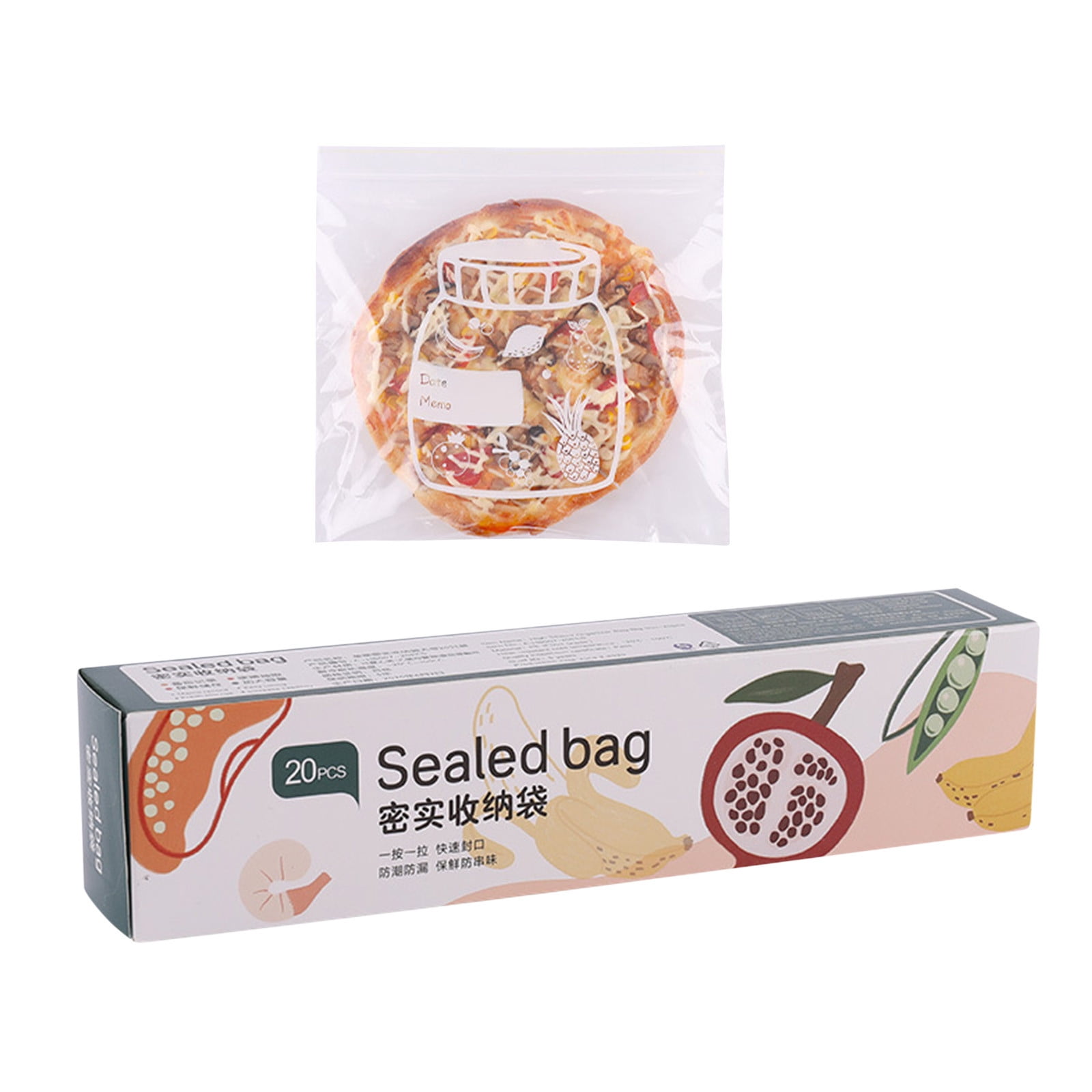 2 Gallon Plastic Storage Bags - Reusable Thick Food Storage Bags ...