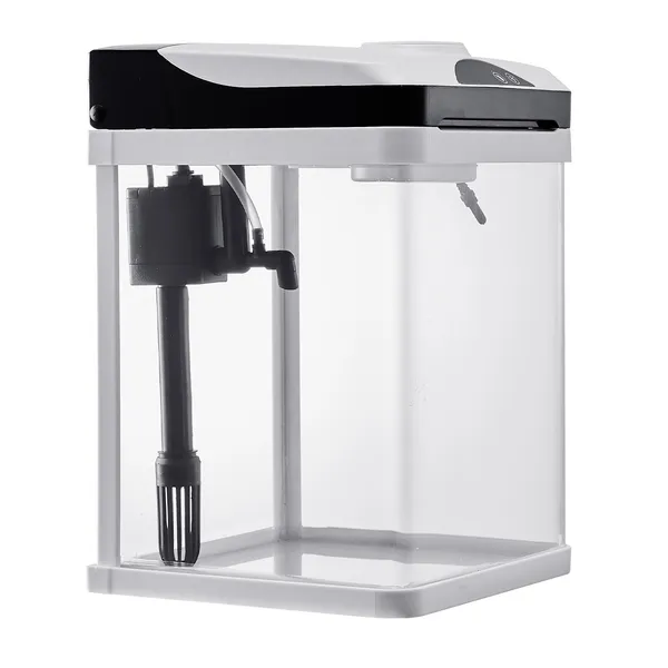 2 Gallon Smart LED Self Cleaning Aquarium Fish Tank 7 Color Clear Glass ...