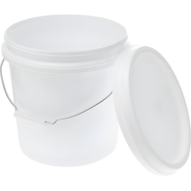 2 Gallon White Pail And Lid All Purpose Pail With Lids Food Grade Made In Bpa Free Plastic