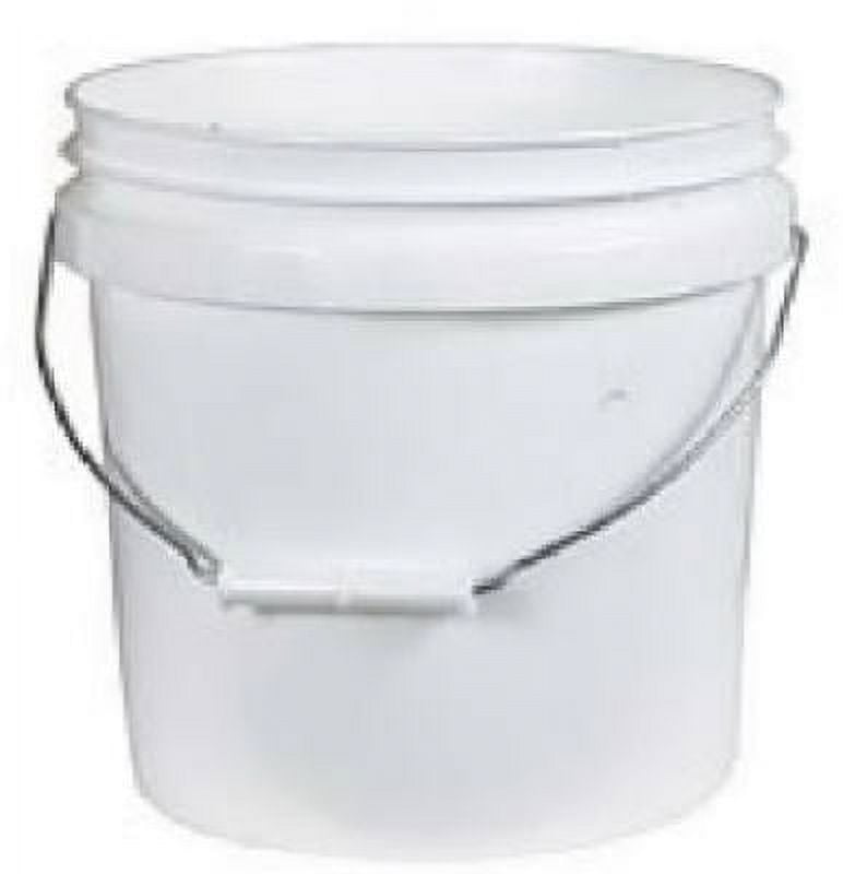 2 Gallon White Plastic Pail Made Of Heavy Duty Polyethylene, Each ...