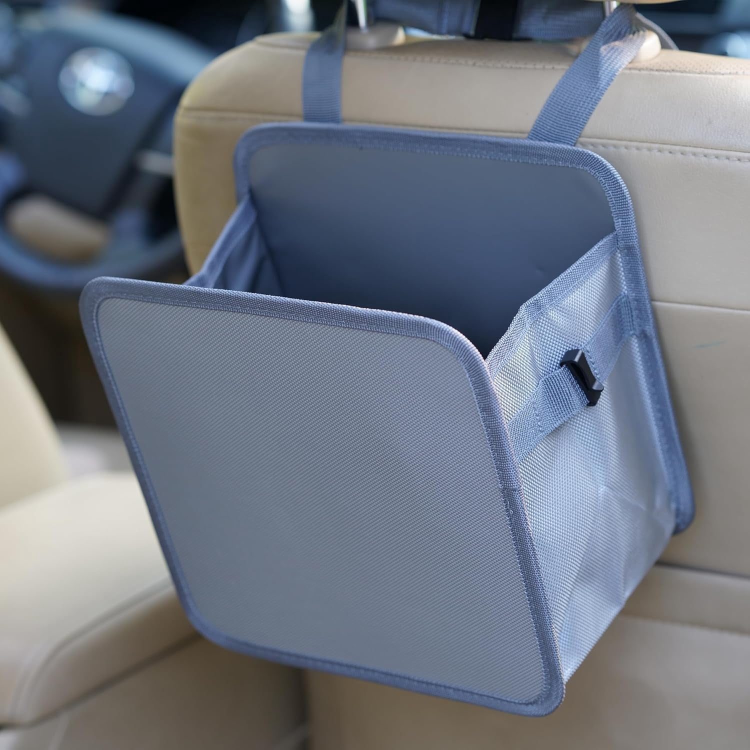 2 Gallons Open-Top Car Trash Can, Hanging Car Trash Bag with Water ...