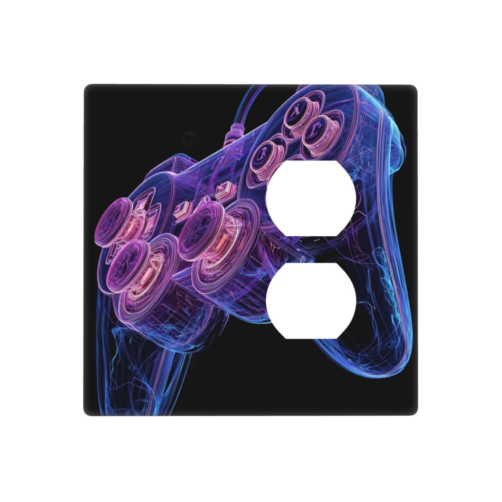 2-Gang 1 Blank 1 Duplex Wall Plate for Bedroom Room Bathroom Decorative ...