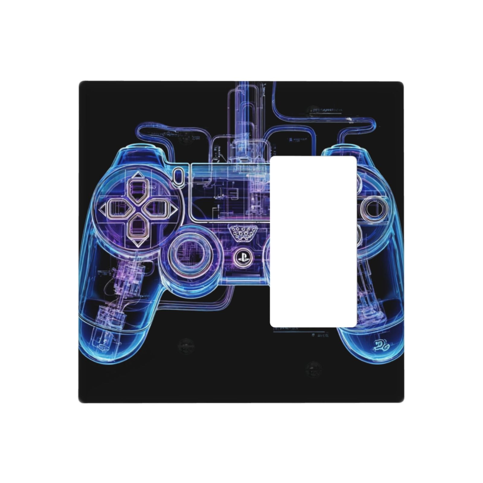 2-Gang 1 Blank 1 Rocker Wall Plate for Bedroom Room Bathroom Decorative ...