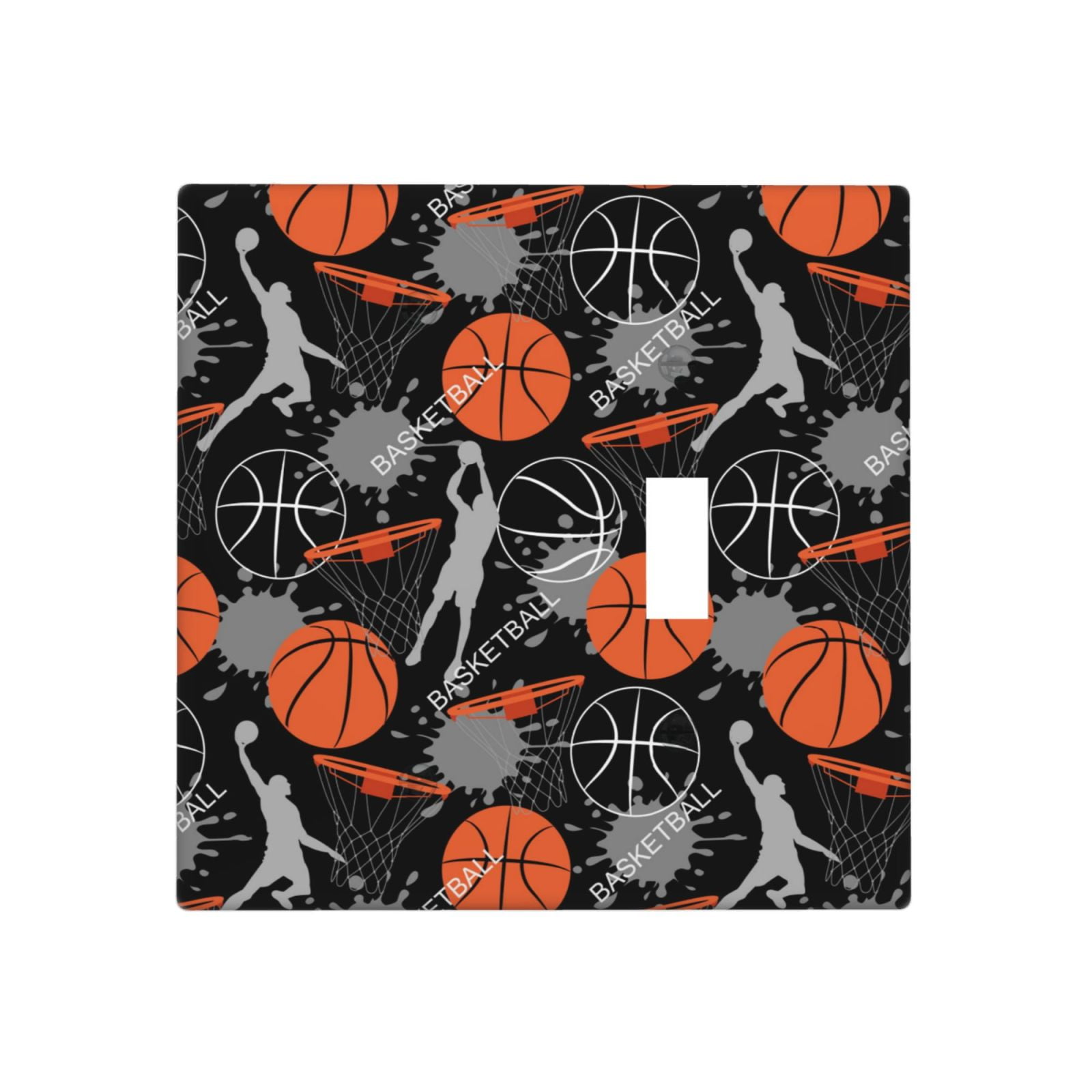 2-Gang 1 Blank 1 Toggle Wall Plate, Basketball Prints Plate Covers ...
