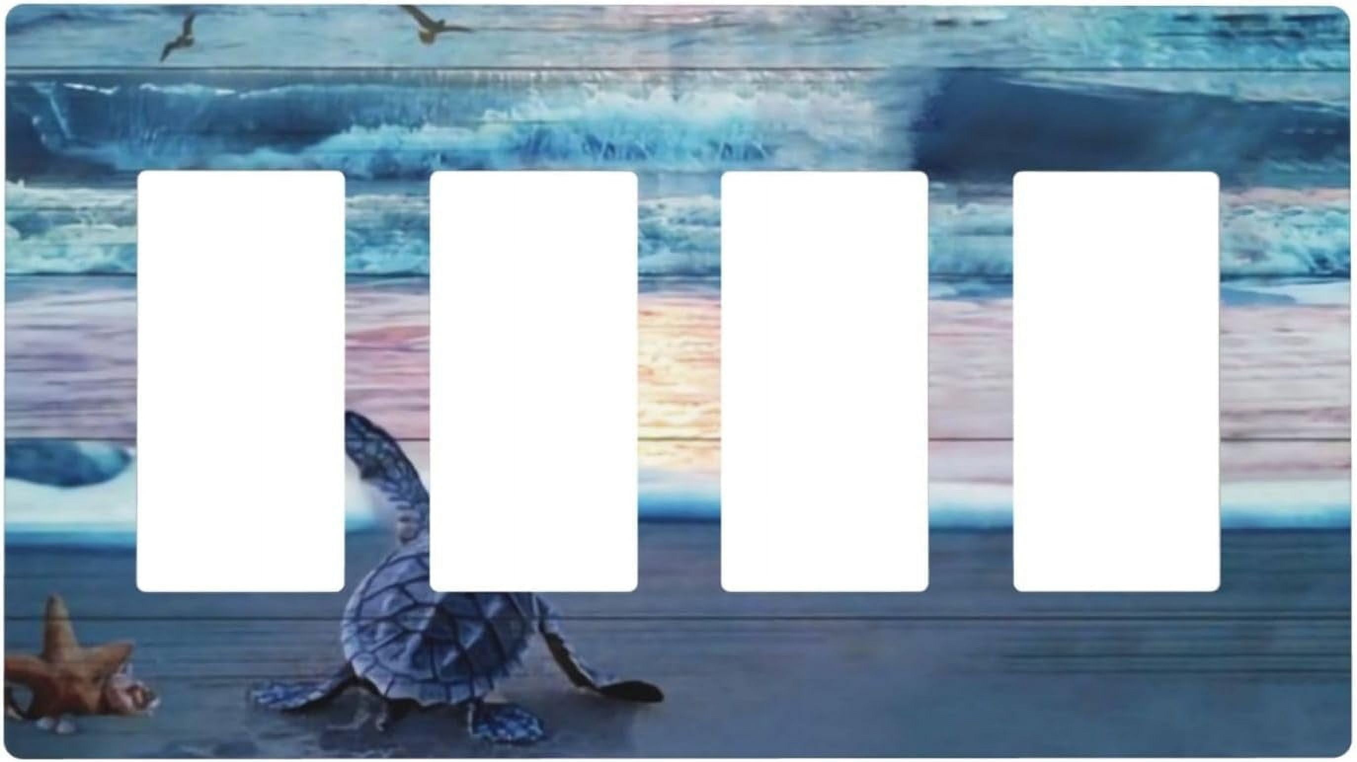 2-Gang 1-Toggle 1-Duplex Combination Wall Plate Watercolor Spring ...