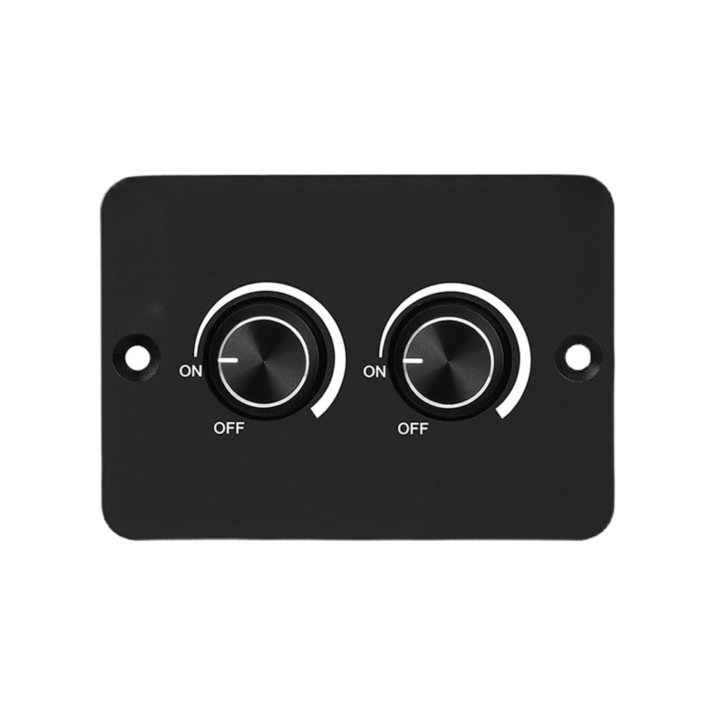 2 Gang 60W PWM LED Dimmer Switches Smooth Round Control For Car ...