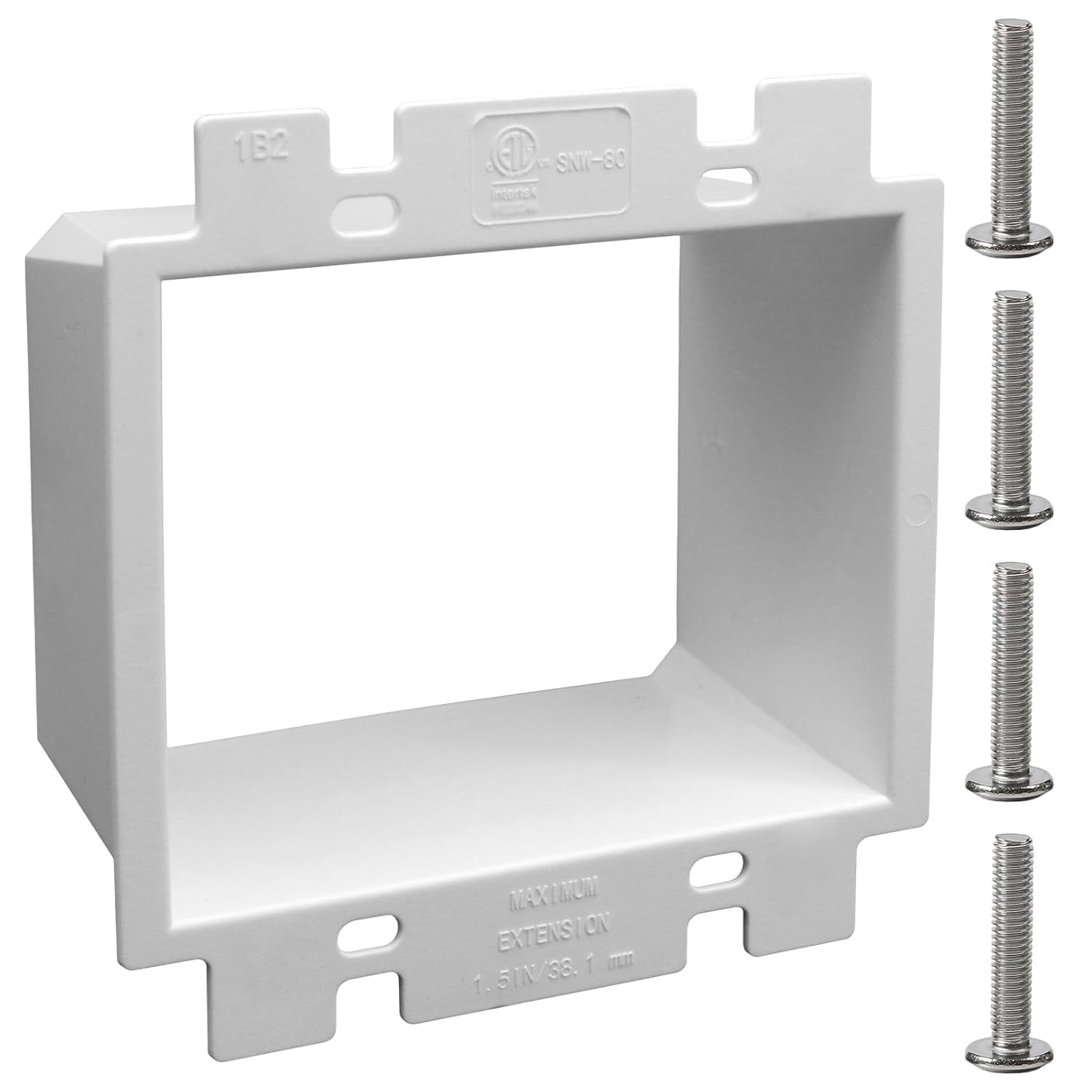 2-Gang BE2 Non-Metallic Electrical Power Outlet Box Extender(ETL Listed ...