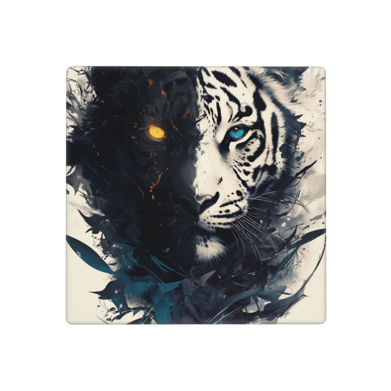 2-Gang Blank Wall Plate for Bedroom Room Bathroom Decorative, Tiger ...