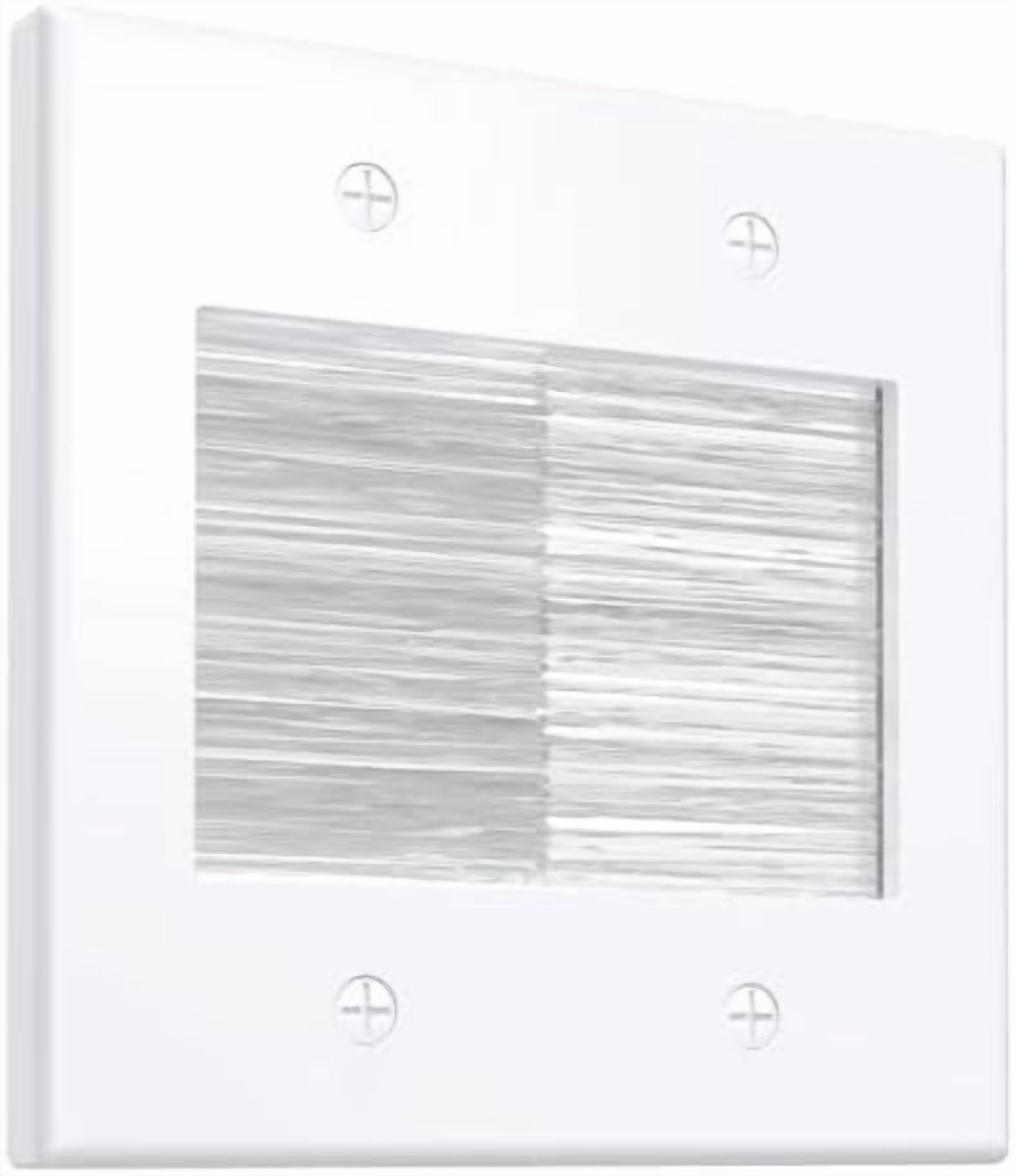 2-Gang Brush Wall Plate, Double Gang Cable Management Kit for Cable ...