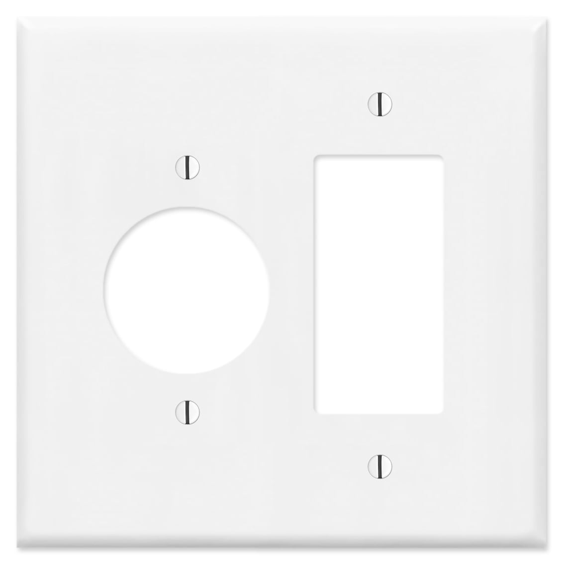2 Gang Combination METAL Wall Plate - (1) Decora - GFCI - Rocker with ...