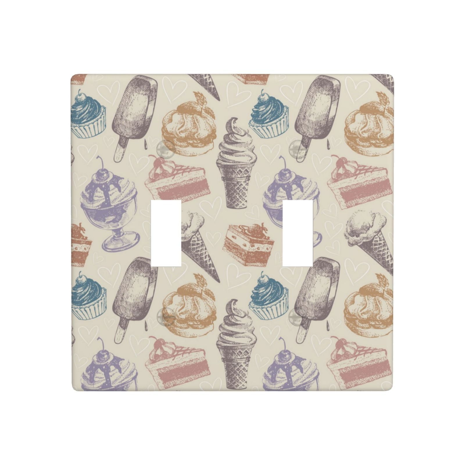 2 Gang Double Toggle Wall Plate Light Switch Cover Wallplate - ice ...