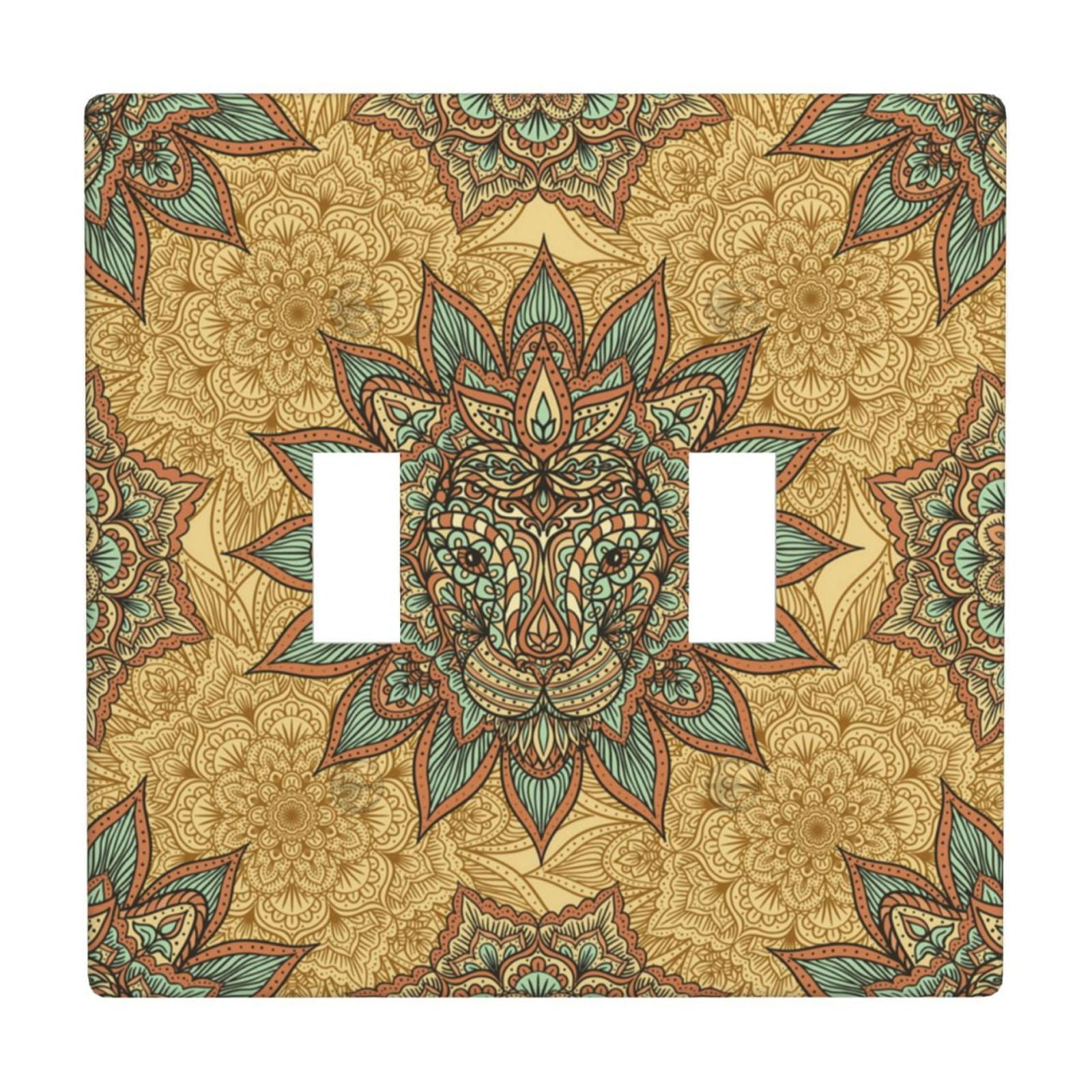 2 Gang Double Toggle Wall Plate Light Switch Cover Wallplate - lion ...