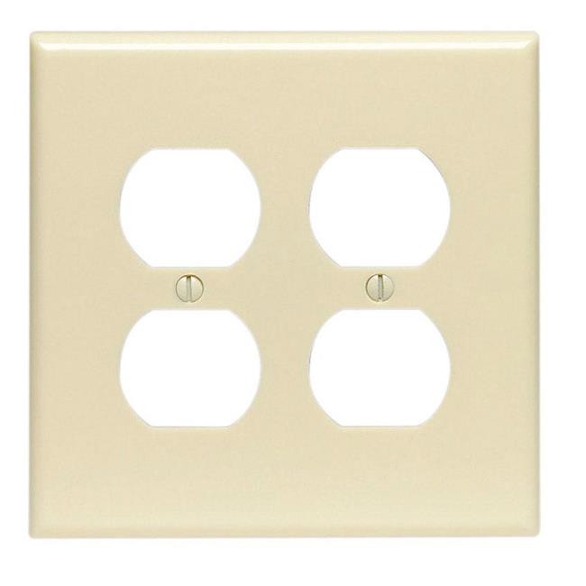 2 Gang Duplex Receptable Ivory Wallplate - Walmart.com