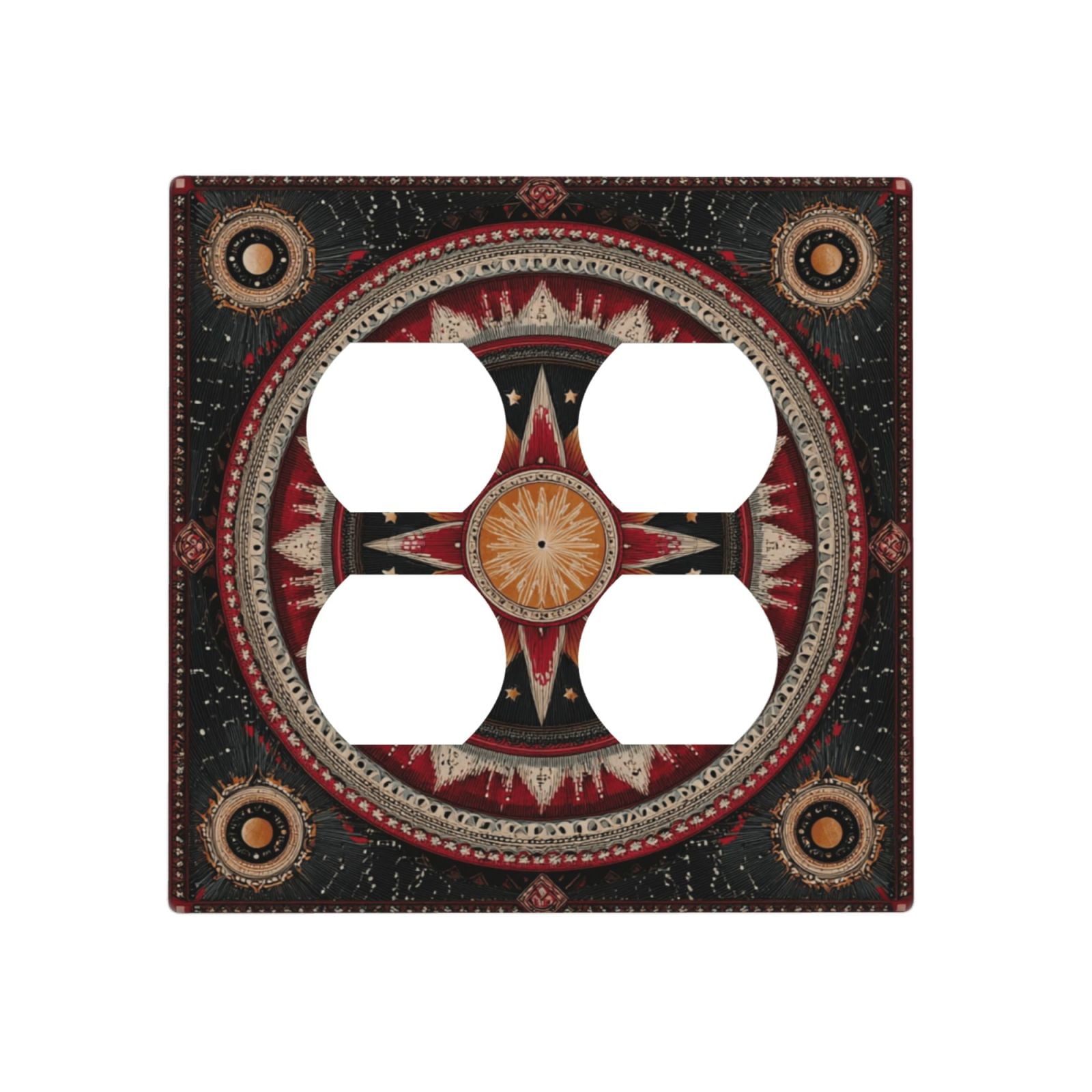 2-Gang Duplex Wall Plate for Bedroom Room Bathroom Decorative, Orange ...