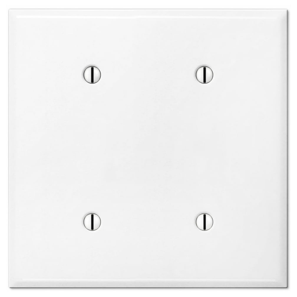2 Gang Electrical Box Blank Cover Plate, Blank (no holes) METAL Cover ...