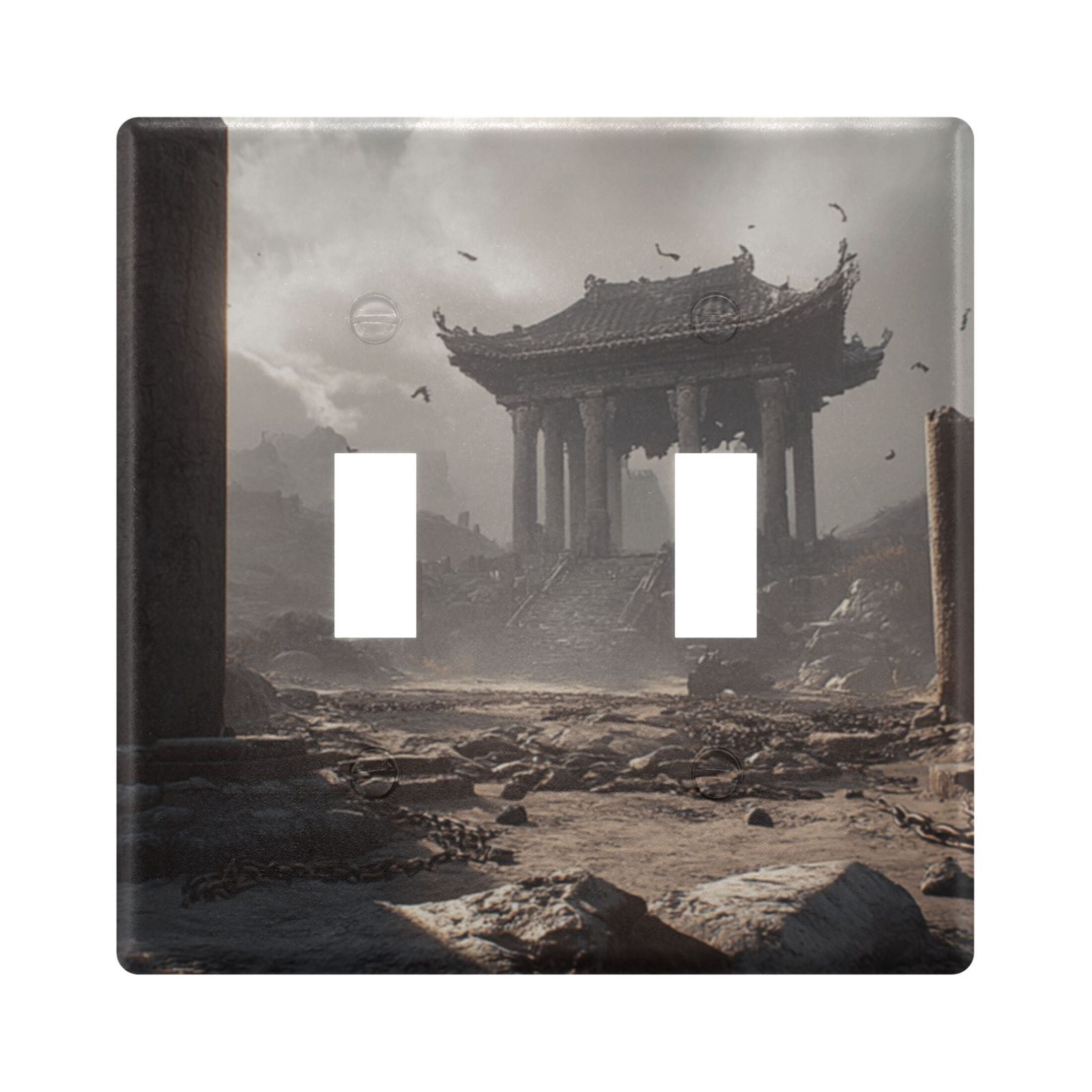 2 Gang Light Switch Cover Plate Ancient Ruins Wall Plate Decorate ...