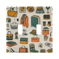2 Gang Light Switch Cover Plate Bag Shoes Chairs Clothes Wall Plate ...