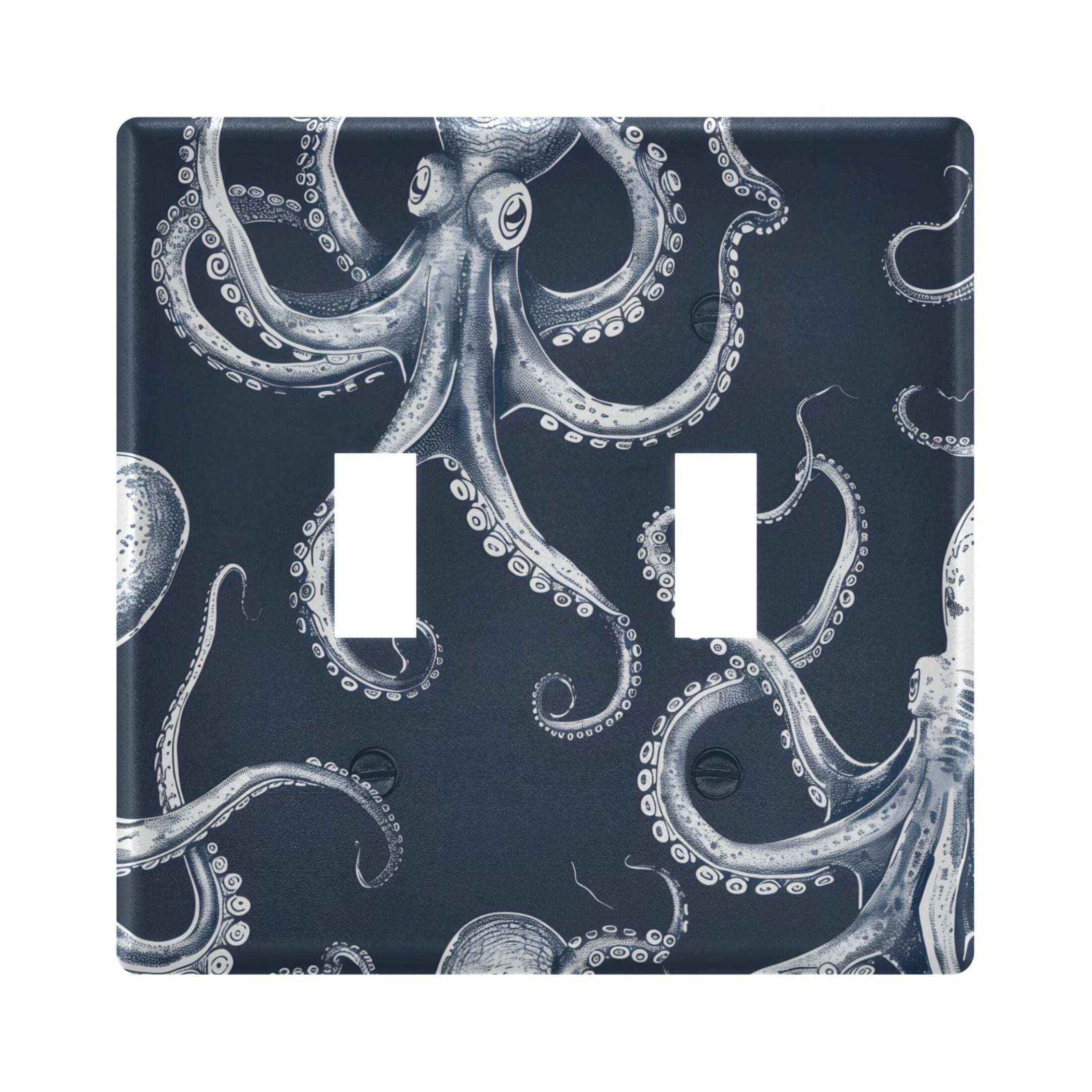 2 Gang Light Switch Cover Plate Octopus Sketchy Wall Plate Decorate ...